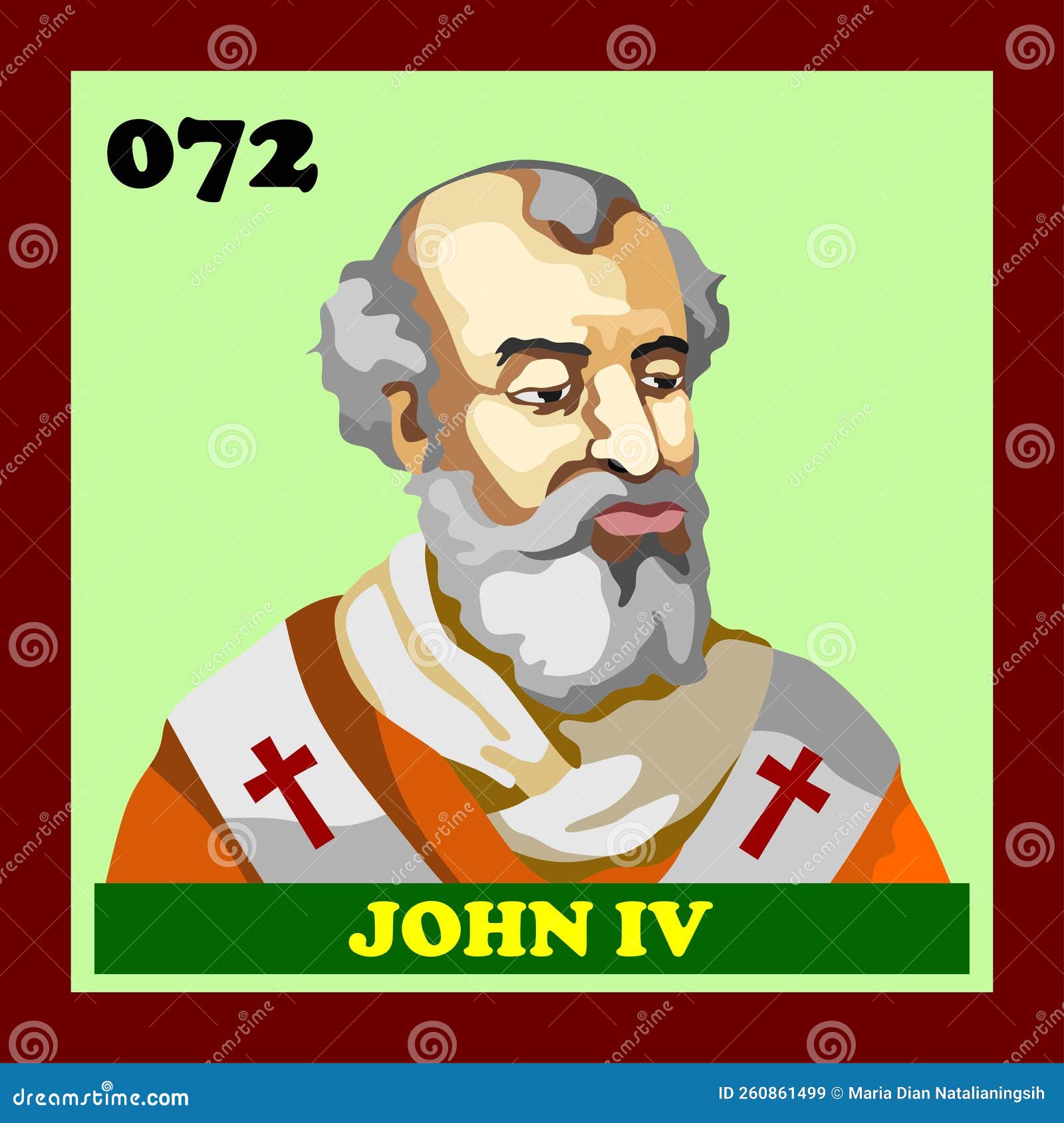 072nd Roman Catholic Pope John IV Vector Stock Vector - Illustration of ...