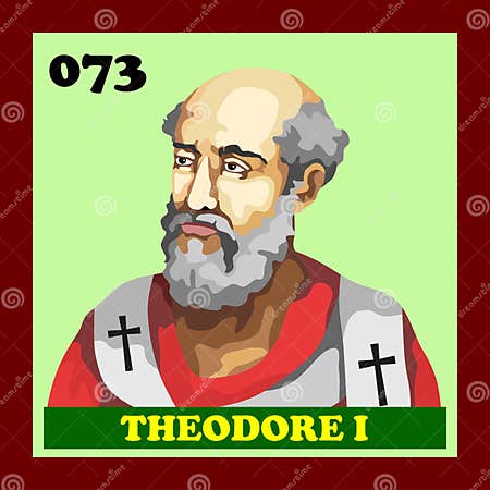 073rd Roman Catholic Pope Theodore I Vector Stock Vector - Illustration ...