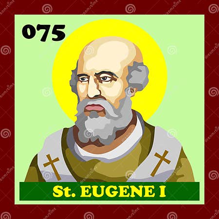 075th Roman Catholic Pope Saint Eugene I Vector Stock Vector ...