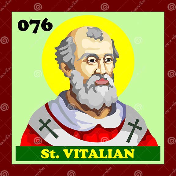 076th Roman Catholic Pope Saint Vitalian Vector Stock Vector ...