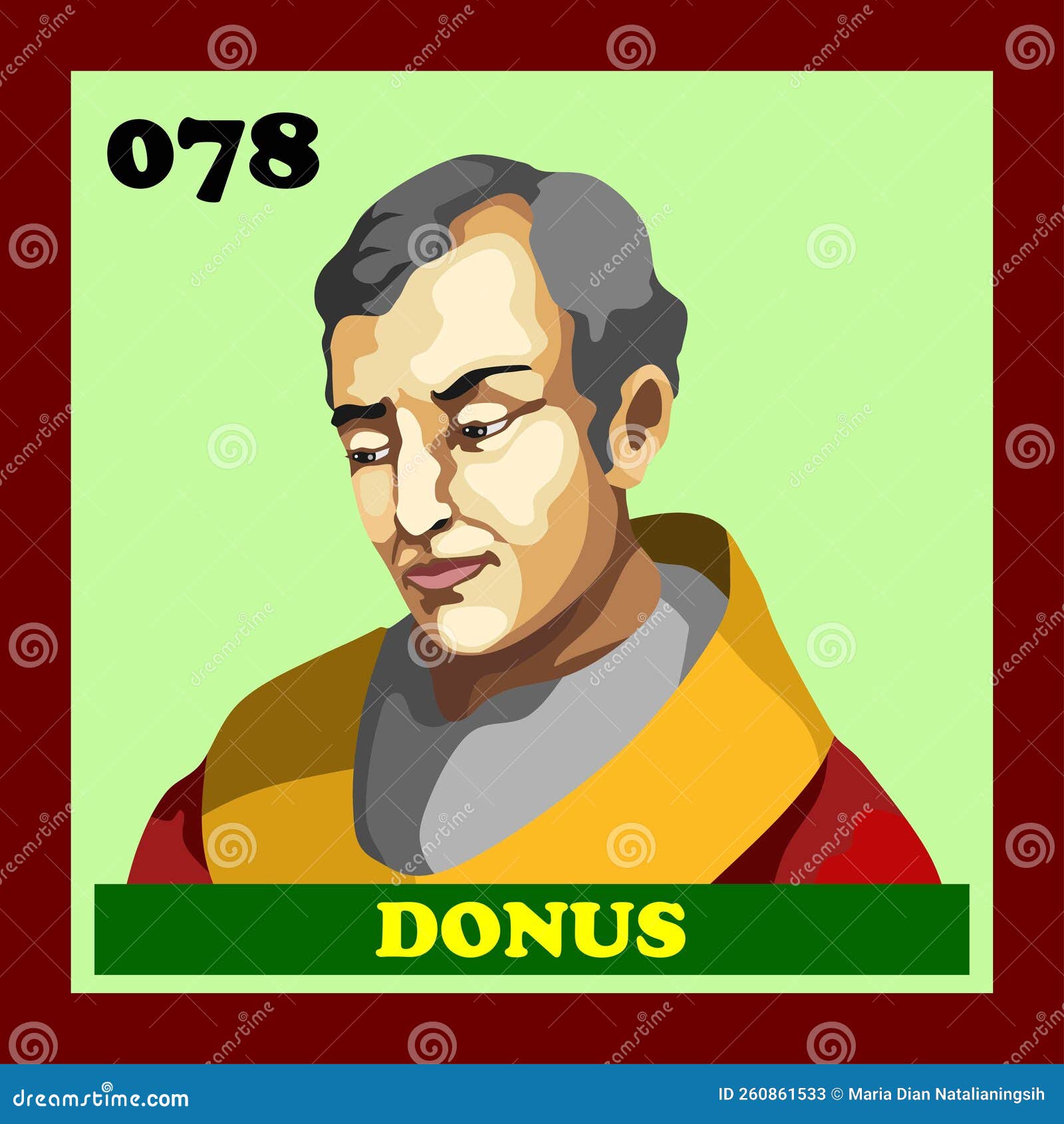 078th Roman Catholic Pope Donus Vector Stock Vector - Illustration of ...