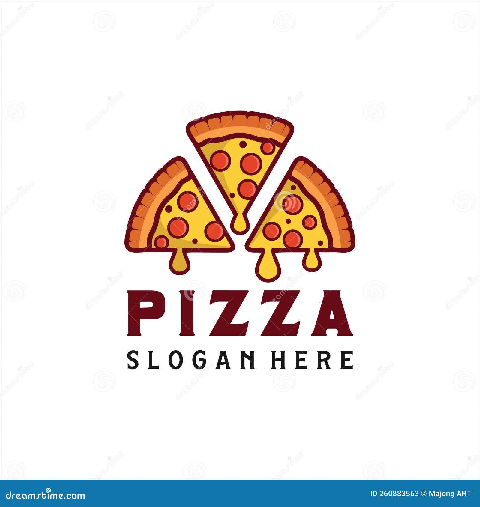 Pizza Logo Template, Suitable for Restaurant and Cafe Logo. Stock ...