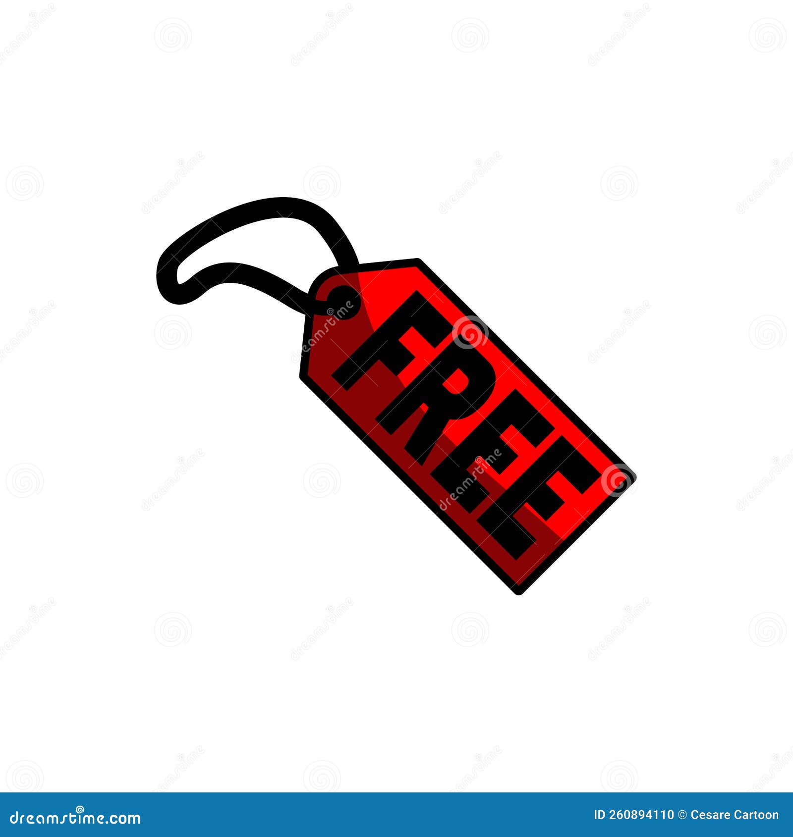 Cartoon free label tag stock vector. Illustration of sticker - 260894110