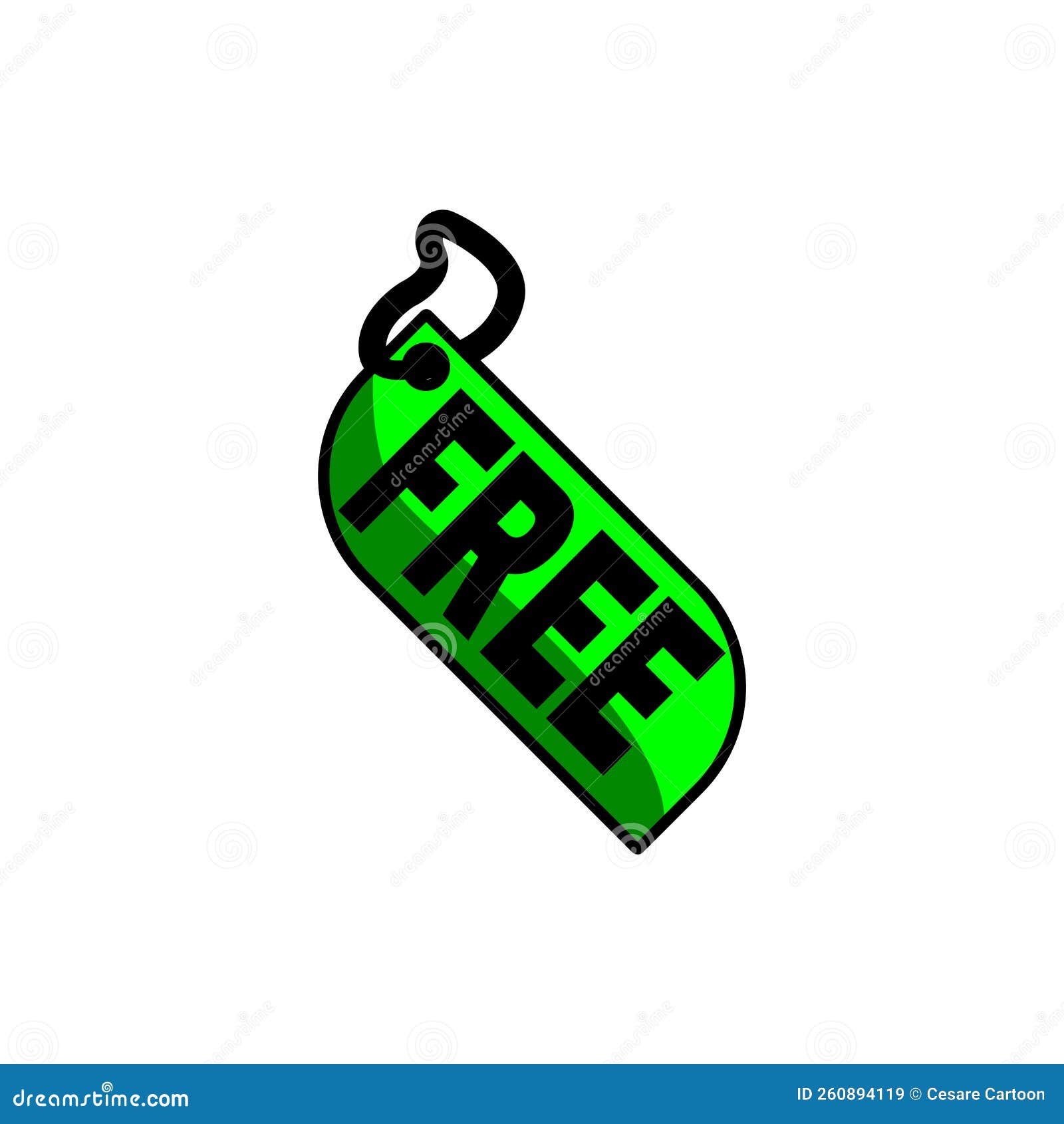 Cartoon free label tag stock vector. Illustration of simple - 260894119