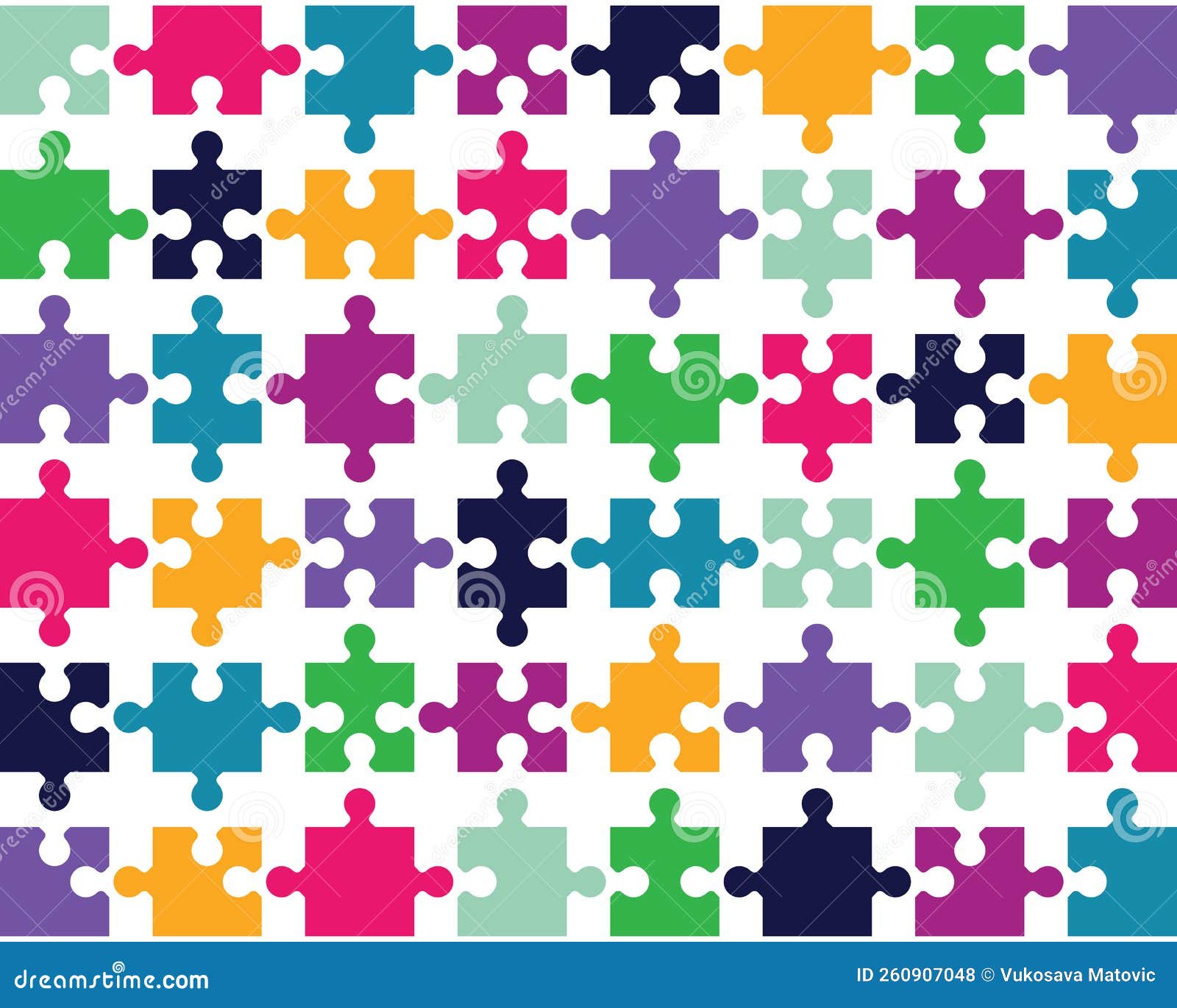 Puzzle, separate pieces stock illustration. Illustration of decoration ...