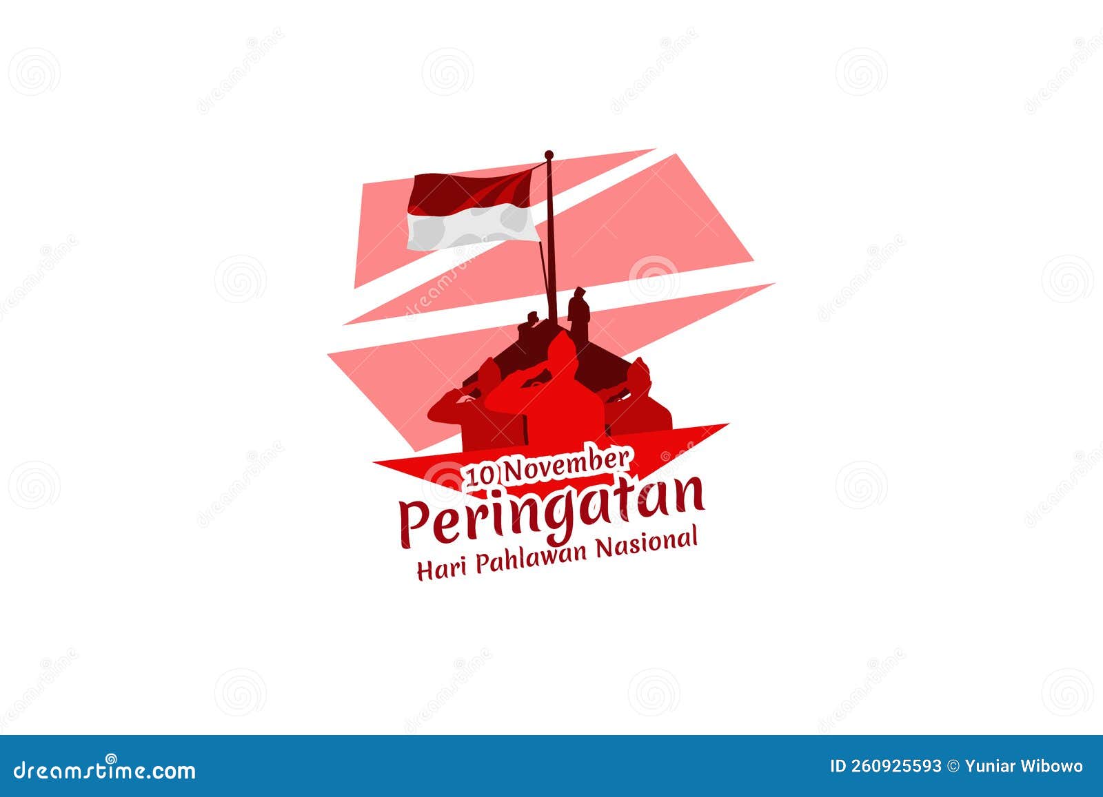 Translation: November 10, Commemoration of the Heroes Day. Stock Vector ...