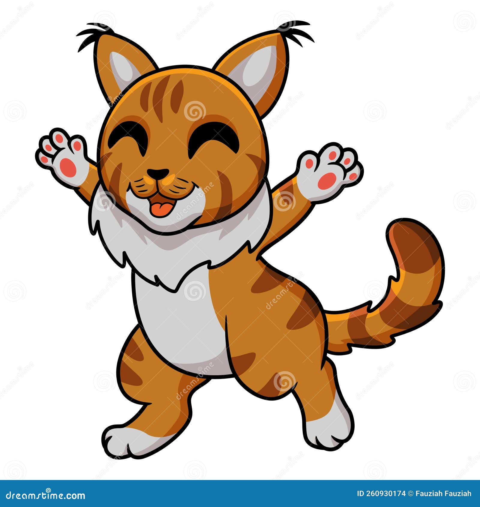 Cute Maine Coon Cat Cartoon | CartoonDealer.com #260848387