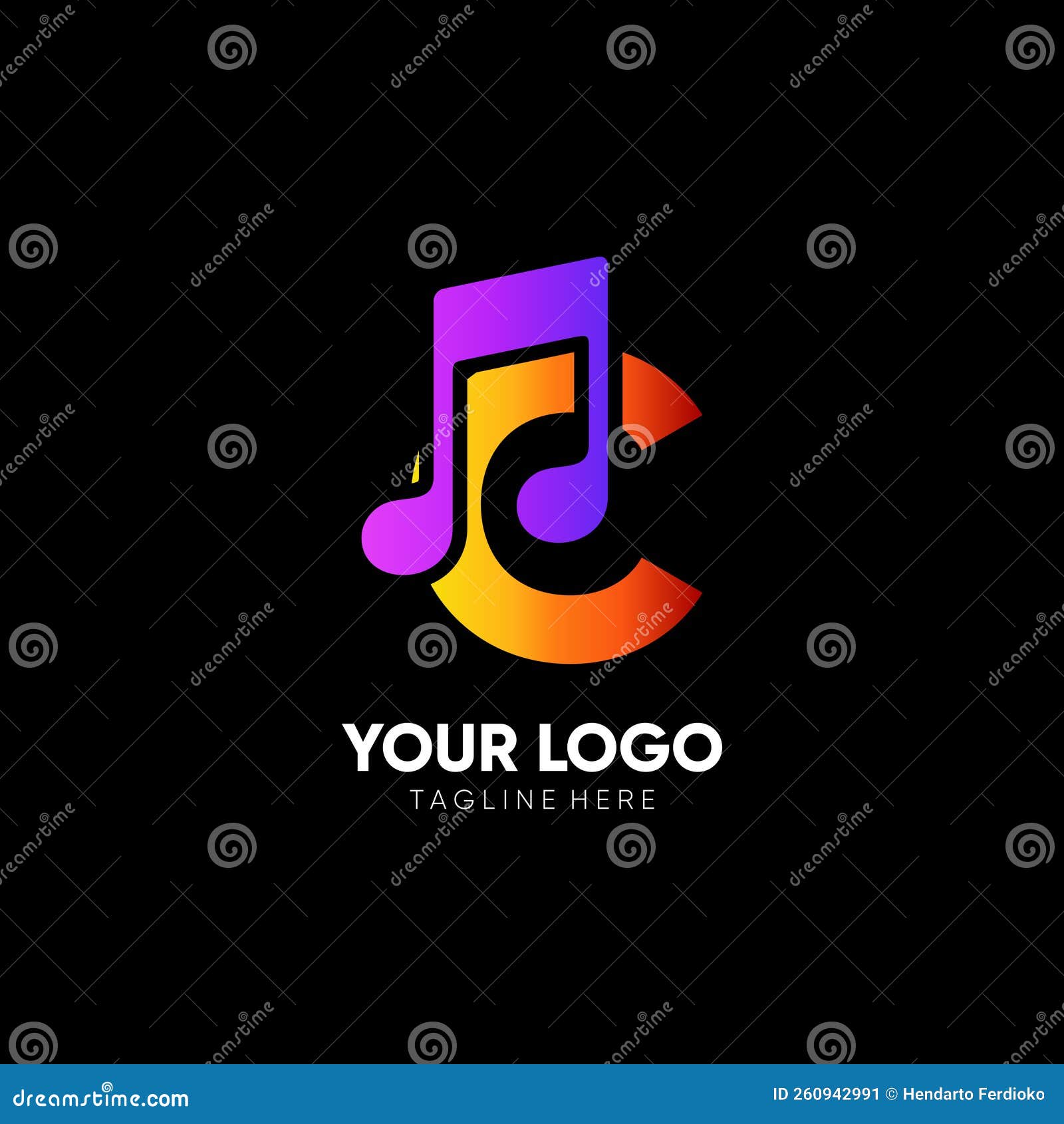 Letter C Initial Music Logo Design Vector Icon Graphic Emblem ...