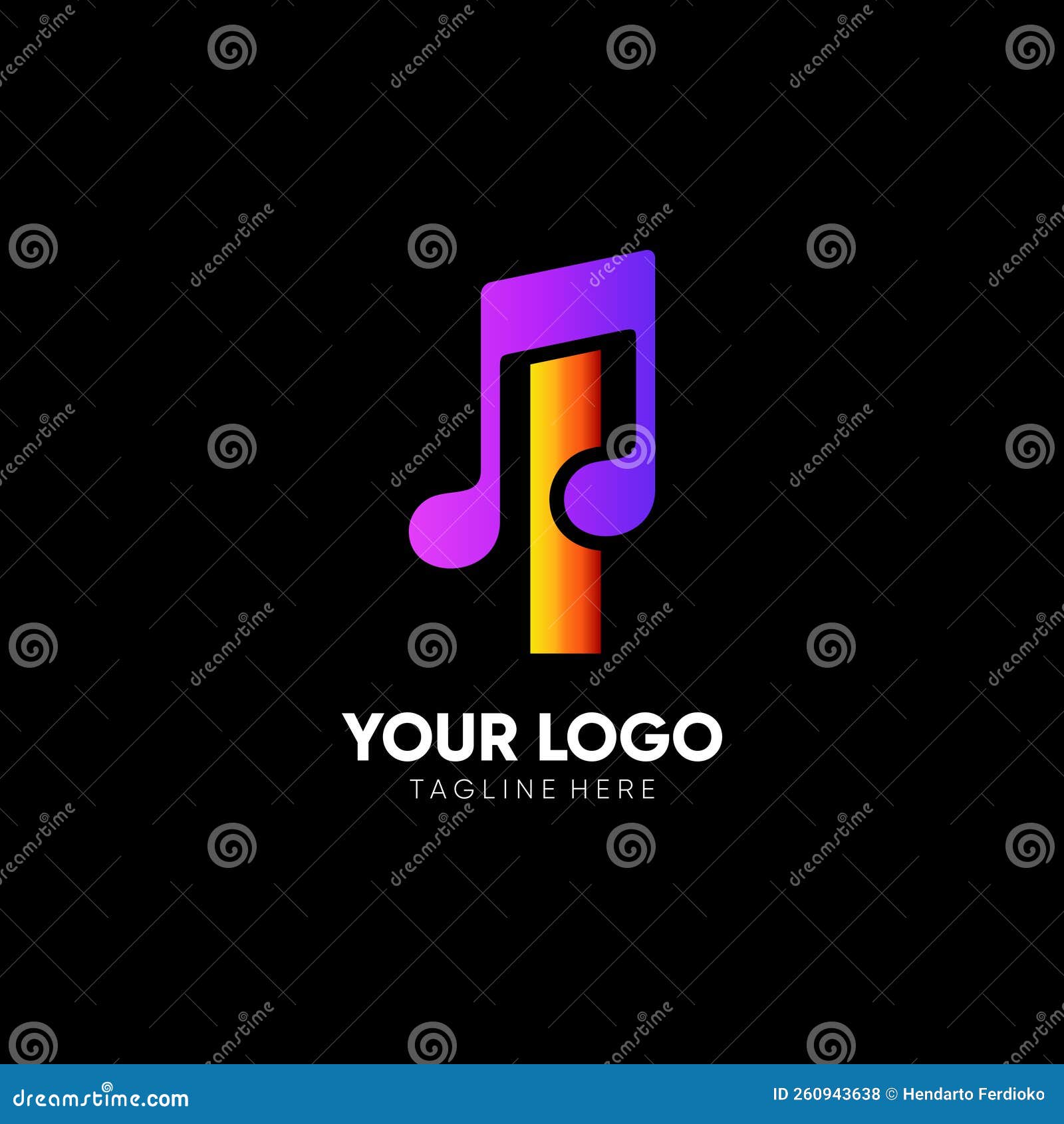 Letter I Initial Music Logo Design Vector Icon Graphic Emblem ...