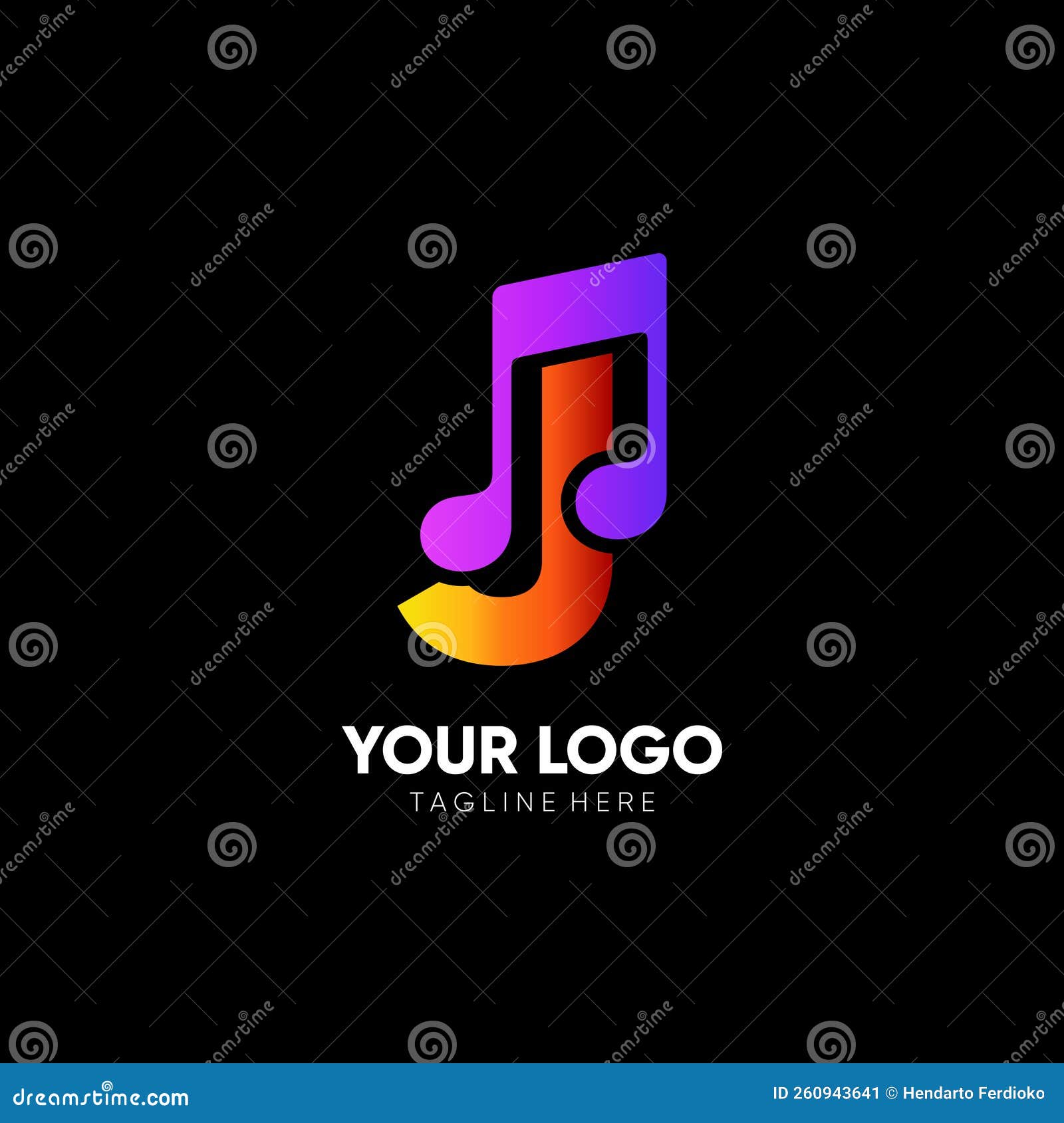Letter J Initial Music Logo Design Vector Icon Graphic Emblem ...