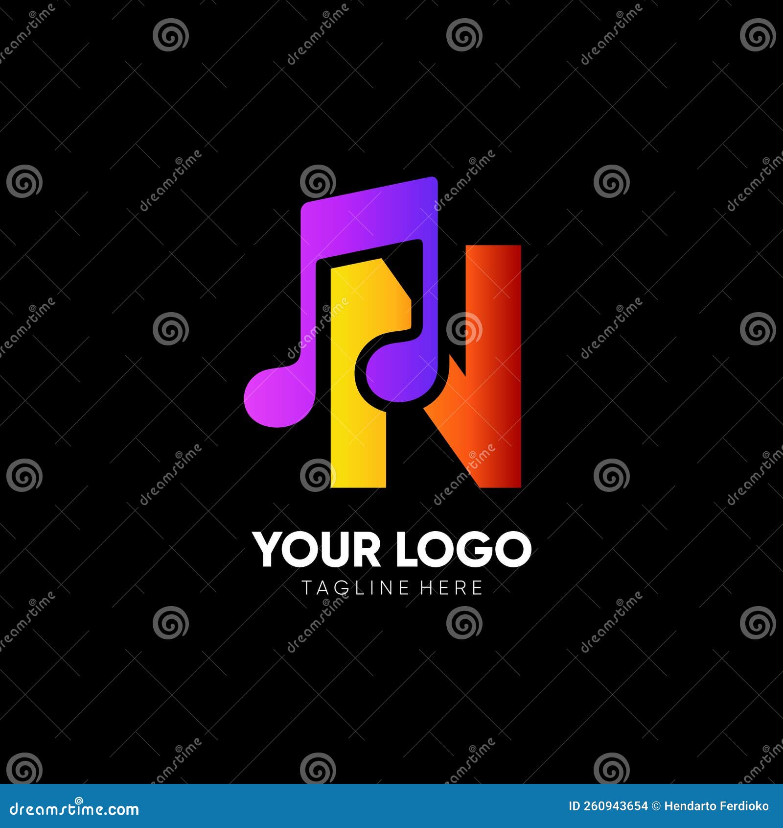 Letter N Initial Music Logo Design Vector Icon Graphic Emblem ...