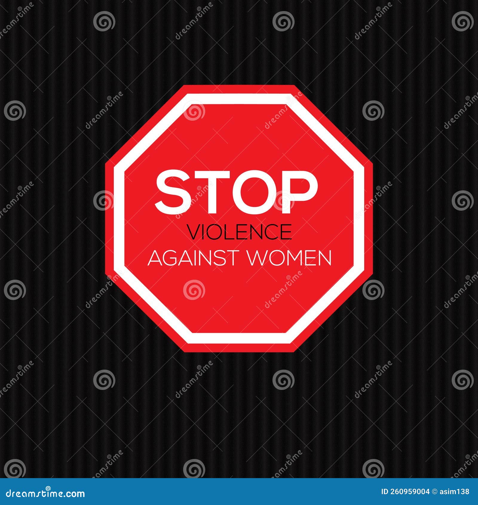 Vector Stop Sign with Text for International Day of the Elimination of ...