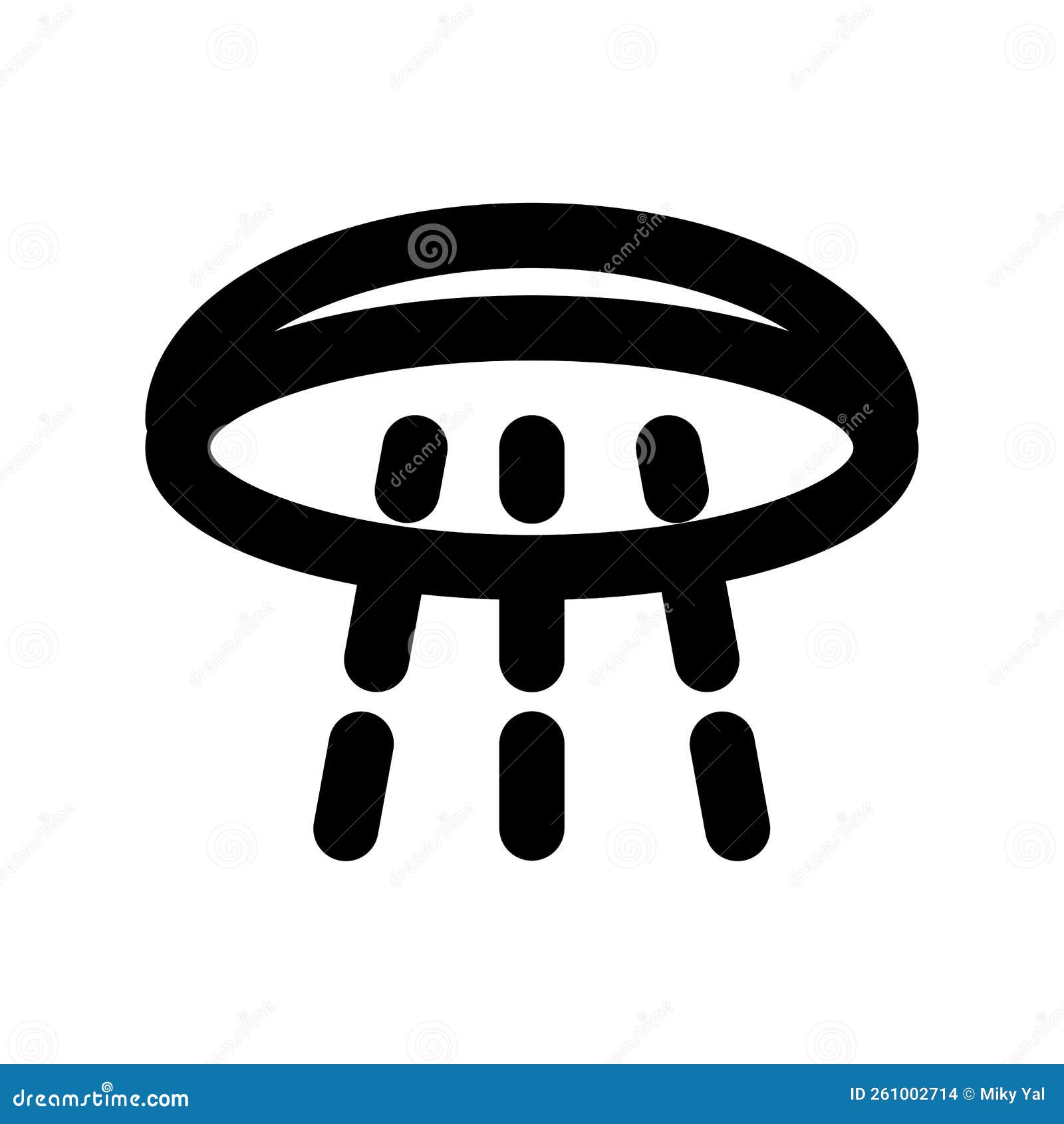 Shower Icon Set Isolated On White Background. Outline Bathroom Symbols ...