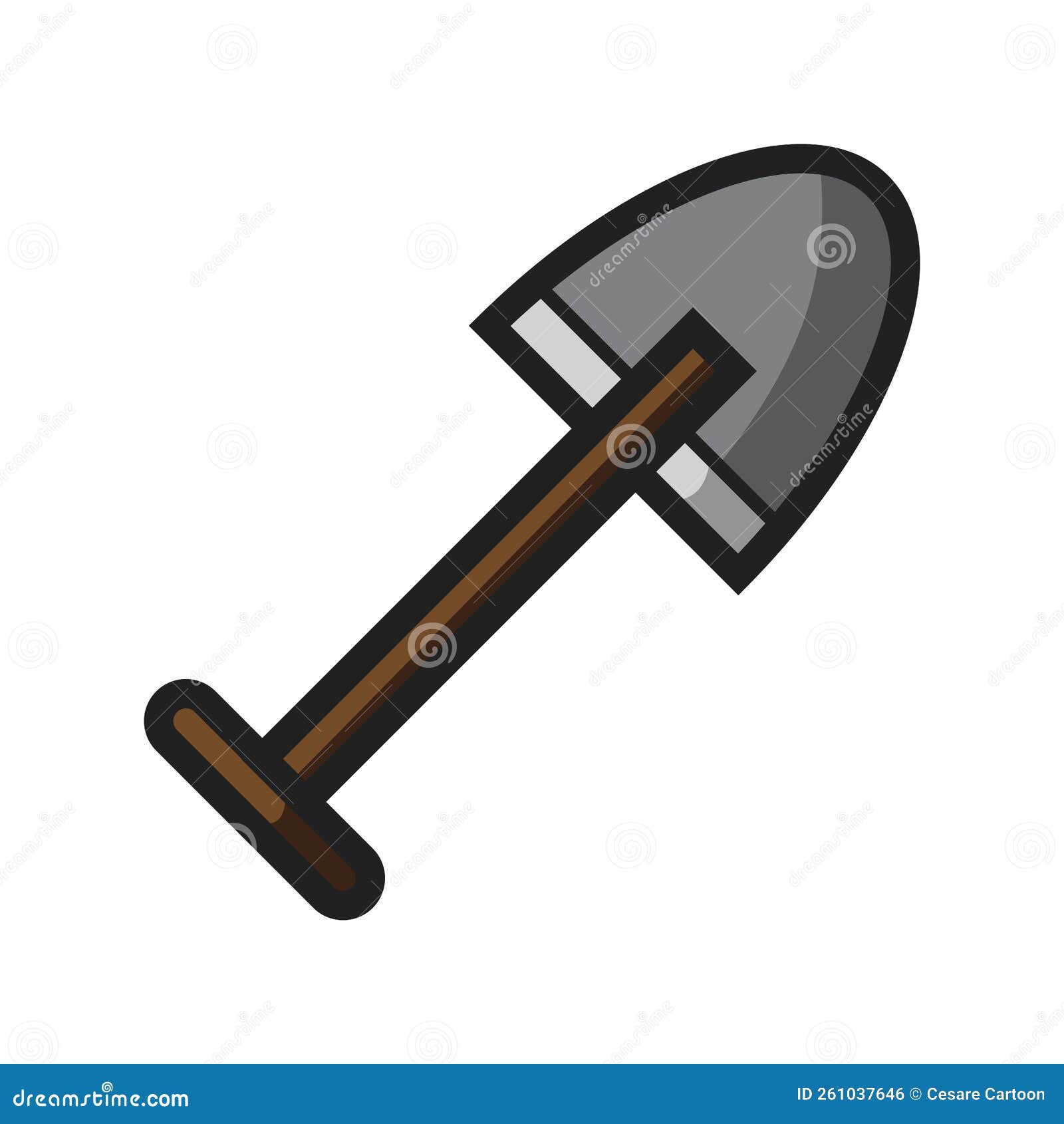 Cartoon shovel stock vector. Illustration of shovel - 261037646