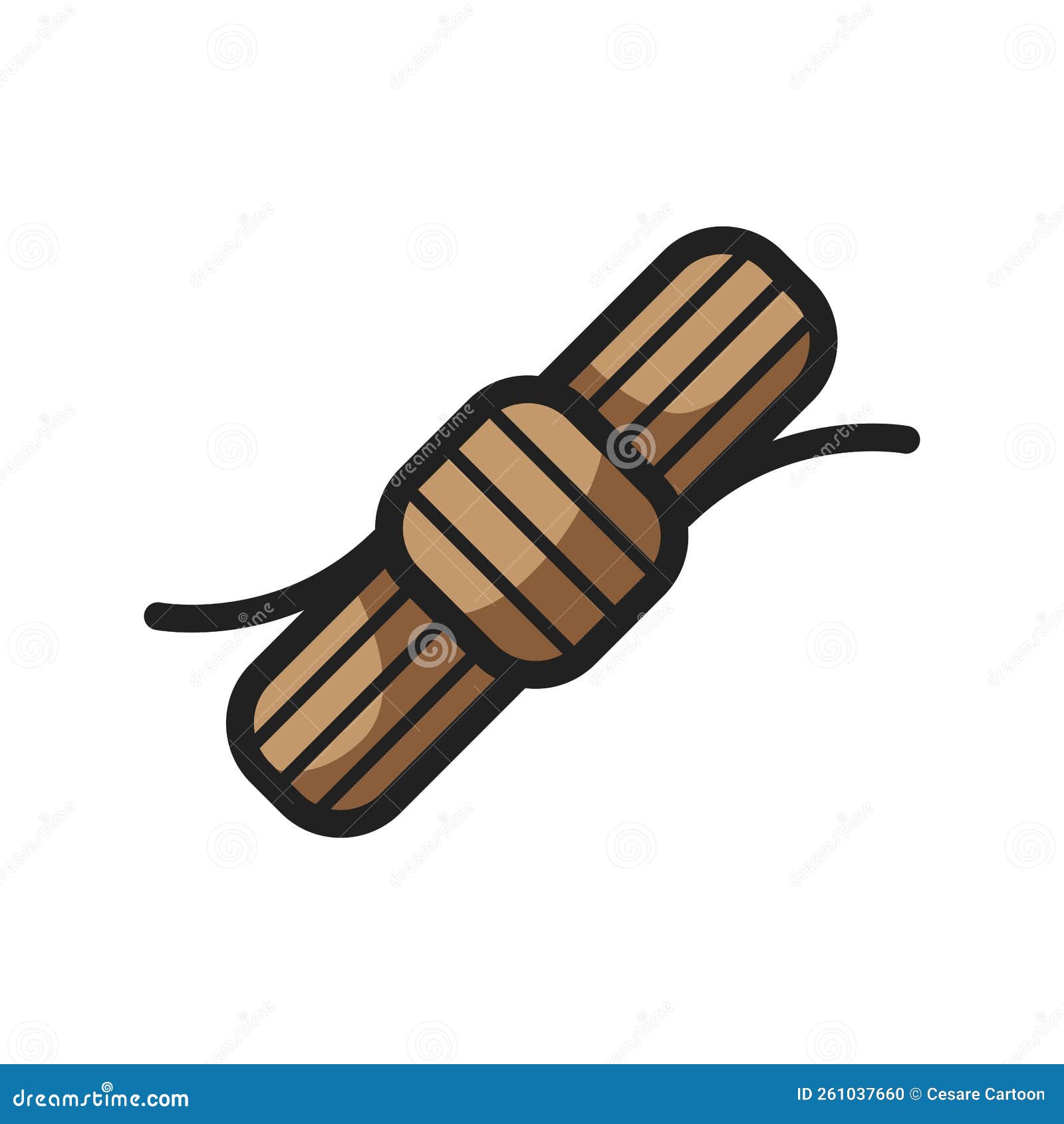 Cartoon rope stock vector. Illustration of flat, simple - 261037660