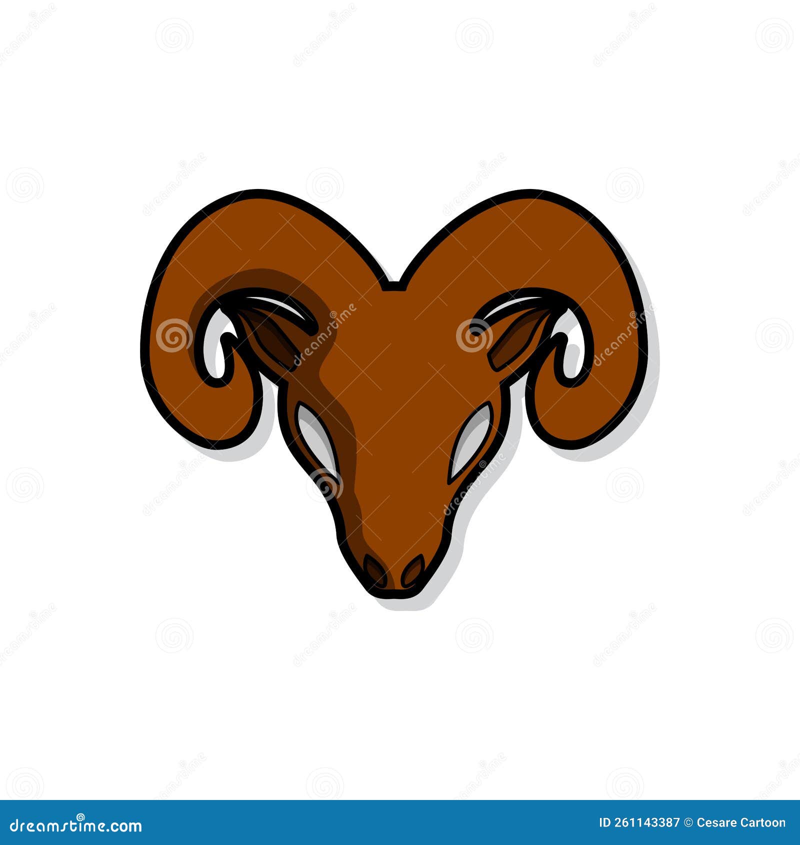 Cartoon aries stock vector. Illustration of aries, vector - 261143387