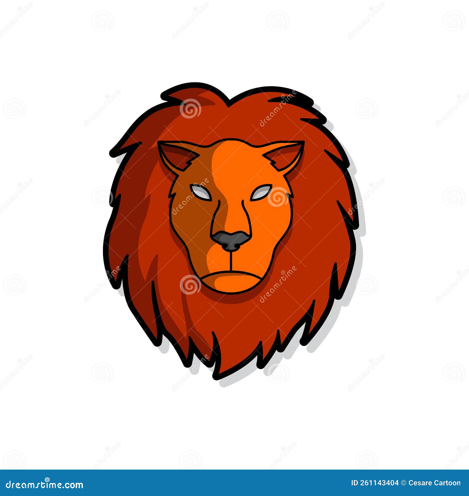 Cartoon leo stock vector. Illustration of vector, mascot - 261143404