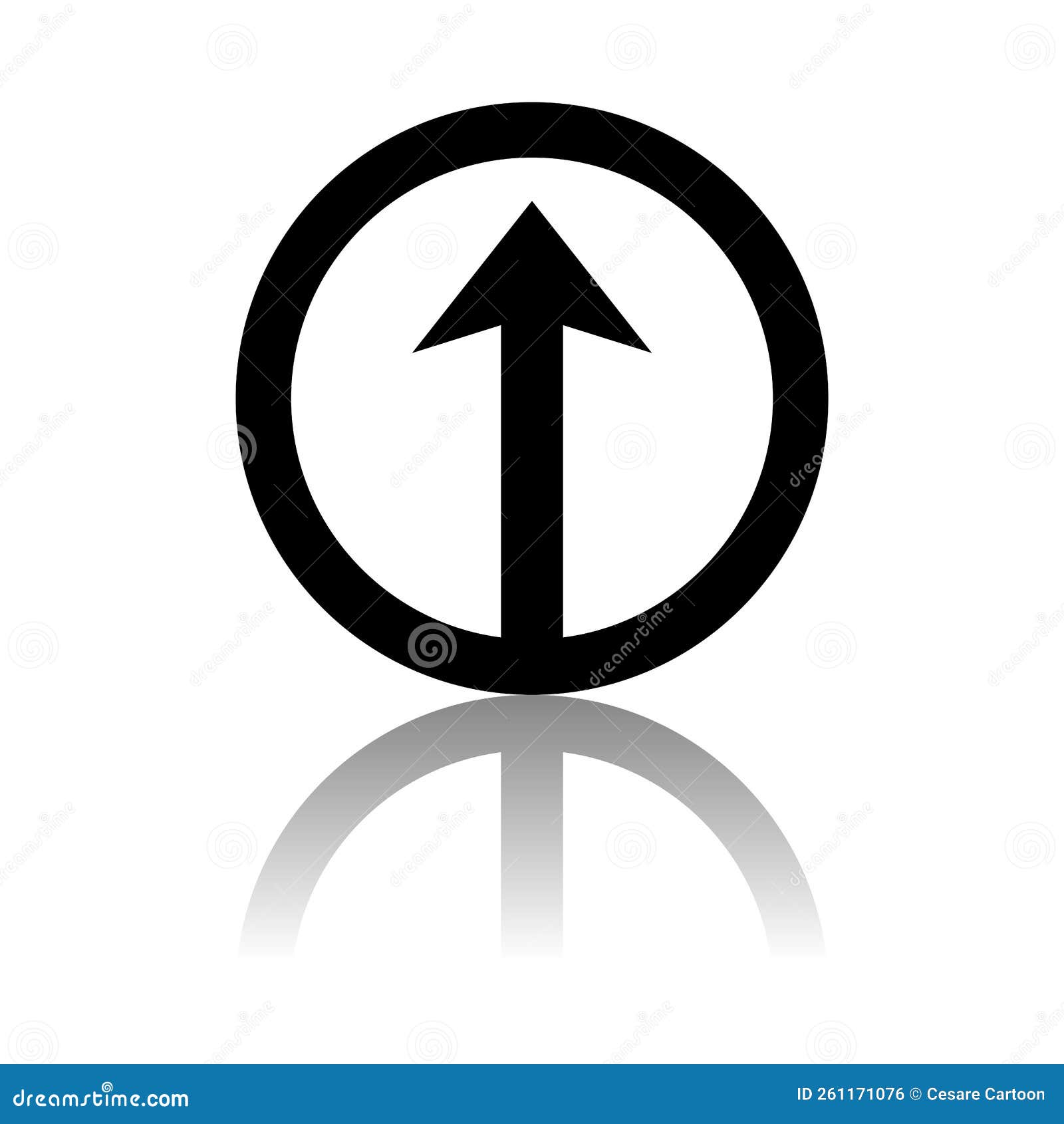 Flat black arrow stock vector. Illustration of direction - 261171076