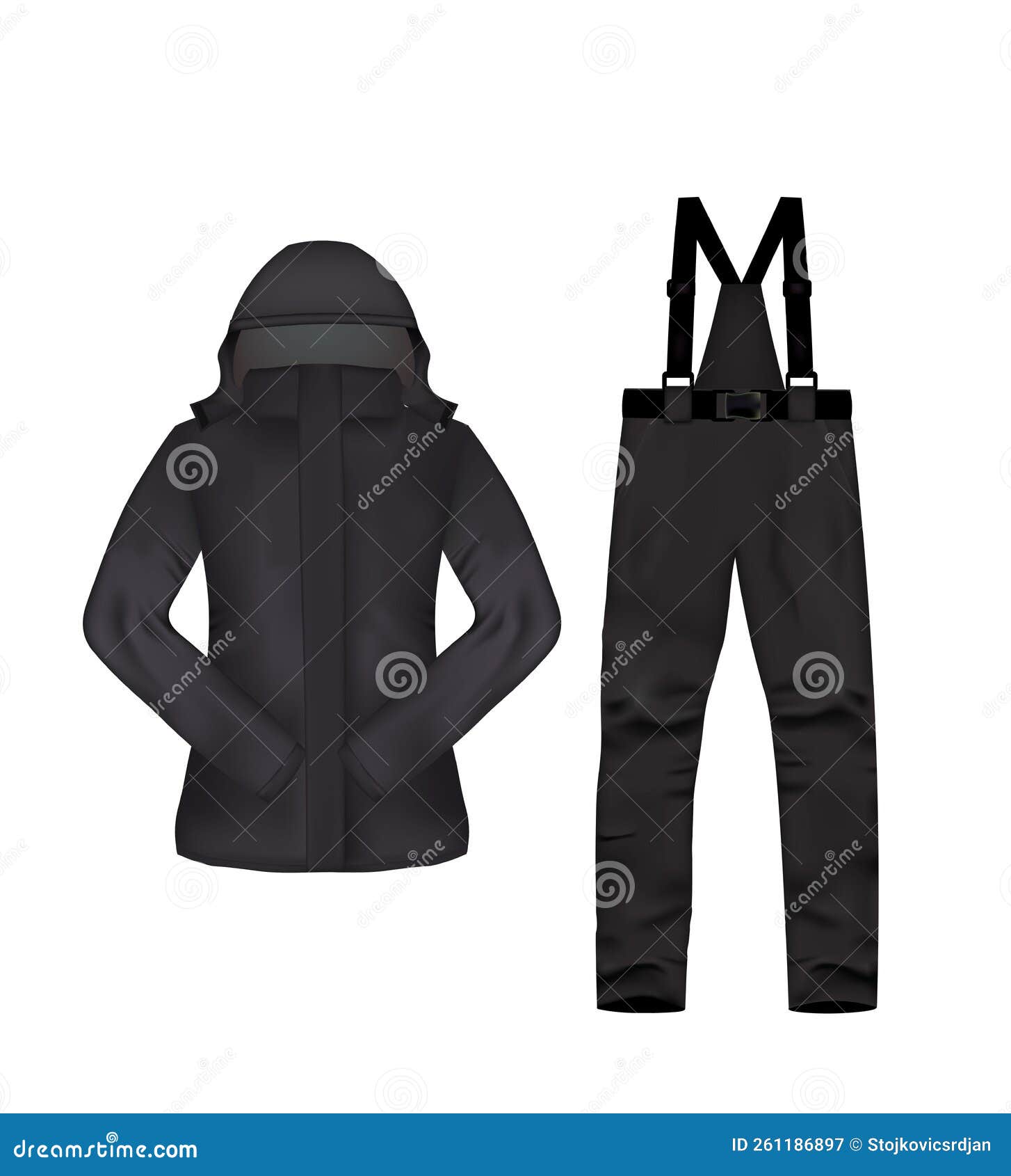 Winter Ski Jacket and Pants Stock Vector - Illustration of mountain ...