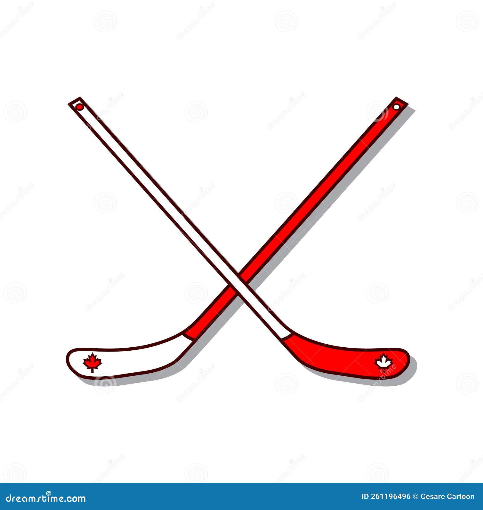 Cartoon Canada Hockey Stick Stock Vector - Illustration of hockey ...