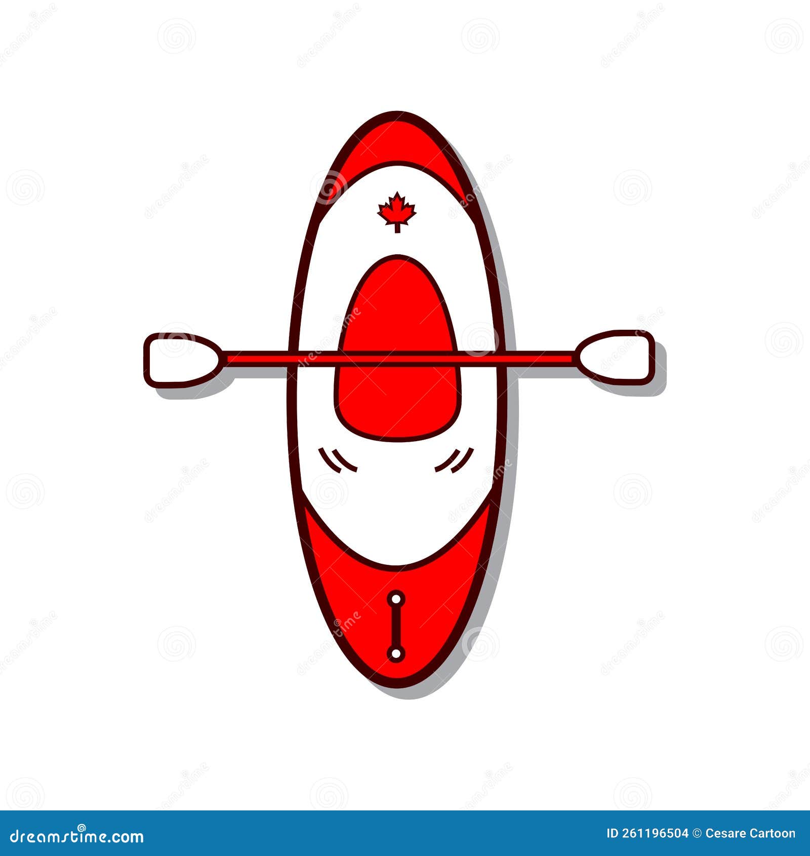 Cartoon canoe stock vector. Illustration of logo, canada - 261196504