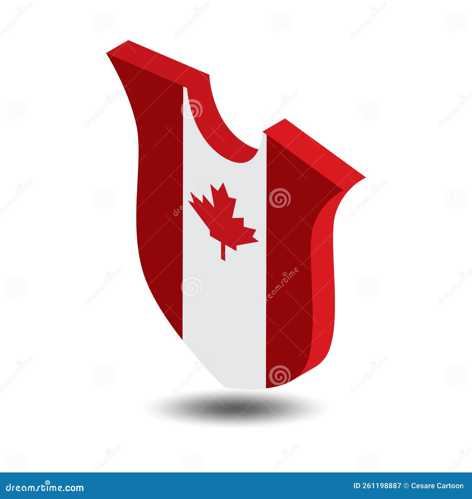 Canada isometric badge stock vector. Illustration of flag - 261198887