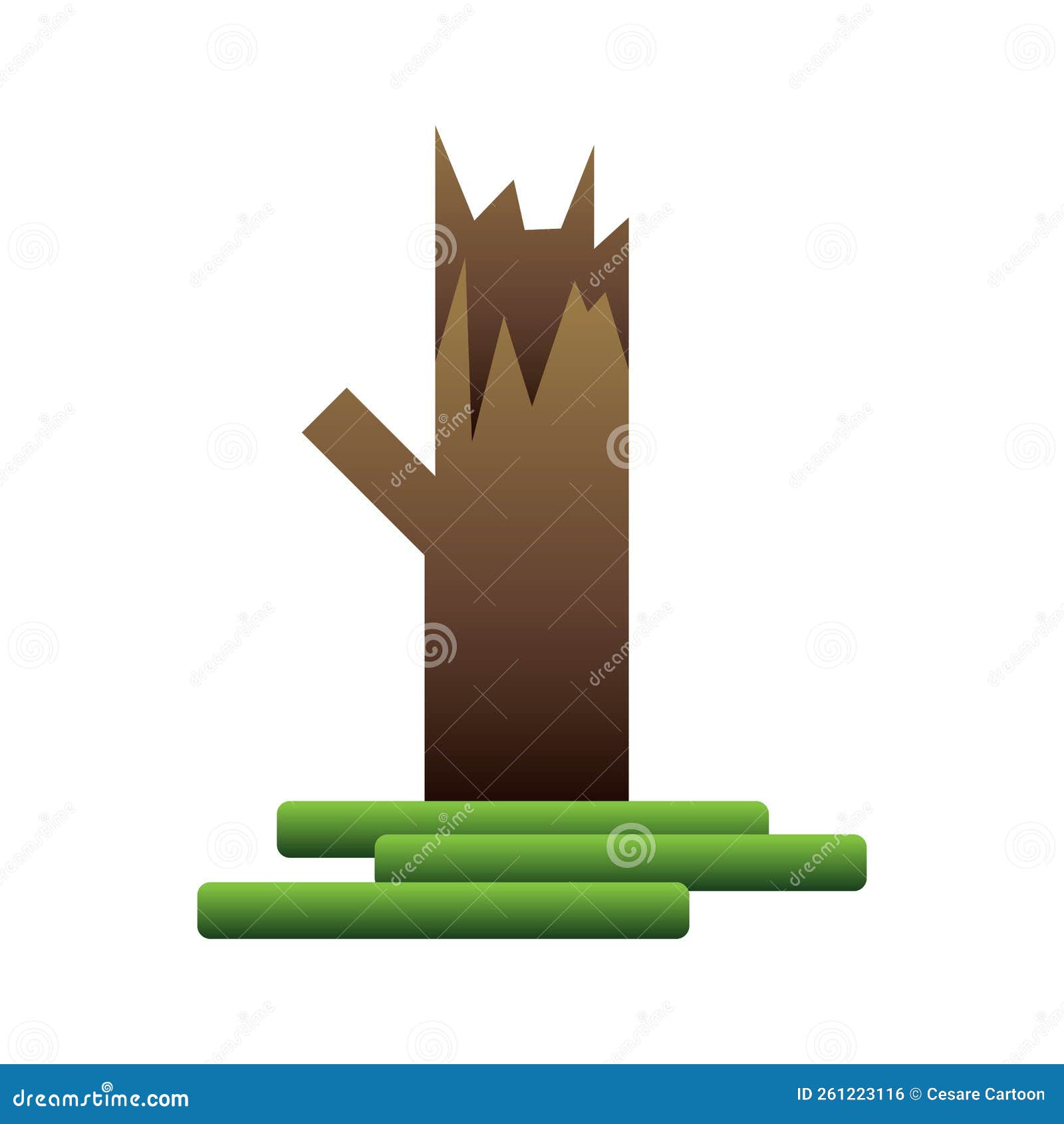 Cartoon tree trunk stock vector. Illustration of design - 261223116
