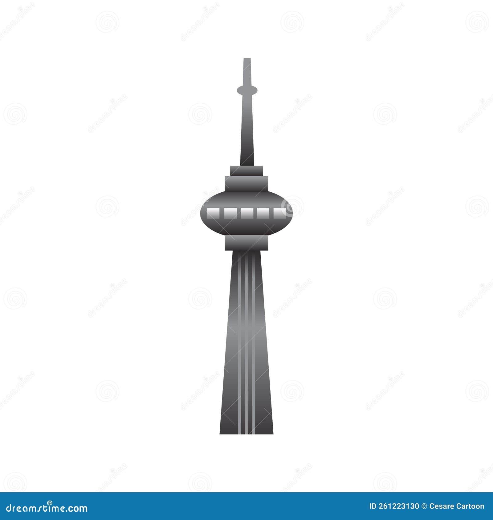 Cartoon cn tower stock vector. Illustration of vector - 261223130