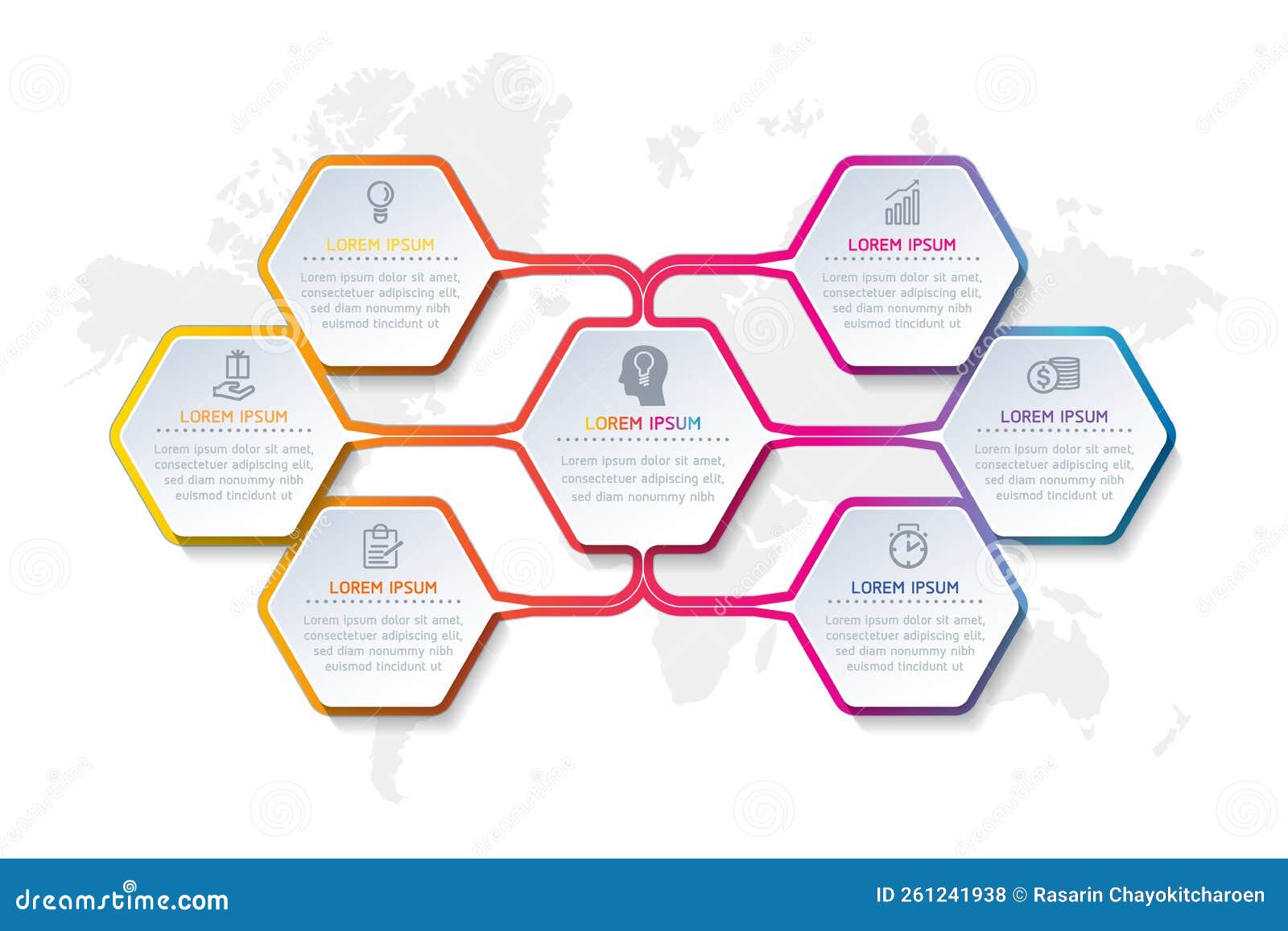 Connecting Steps Business Infographic Template Stock Vector ...
