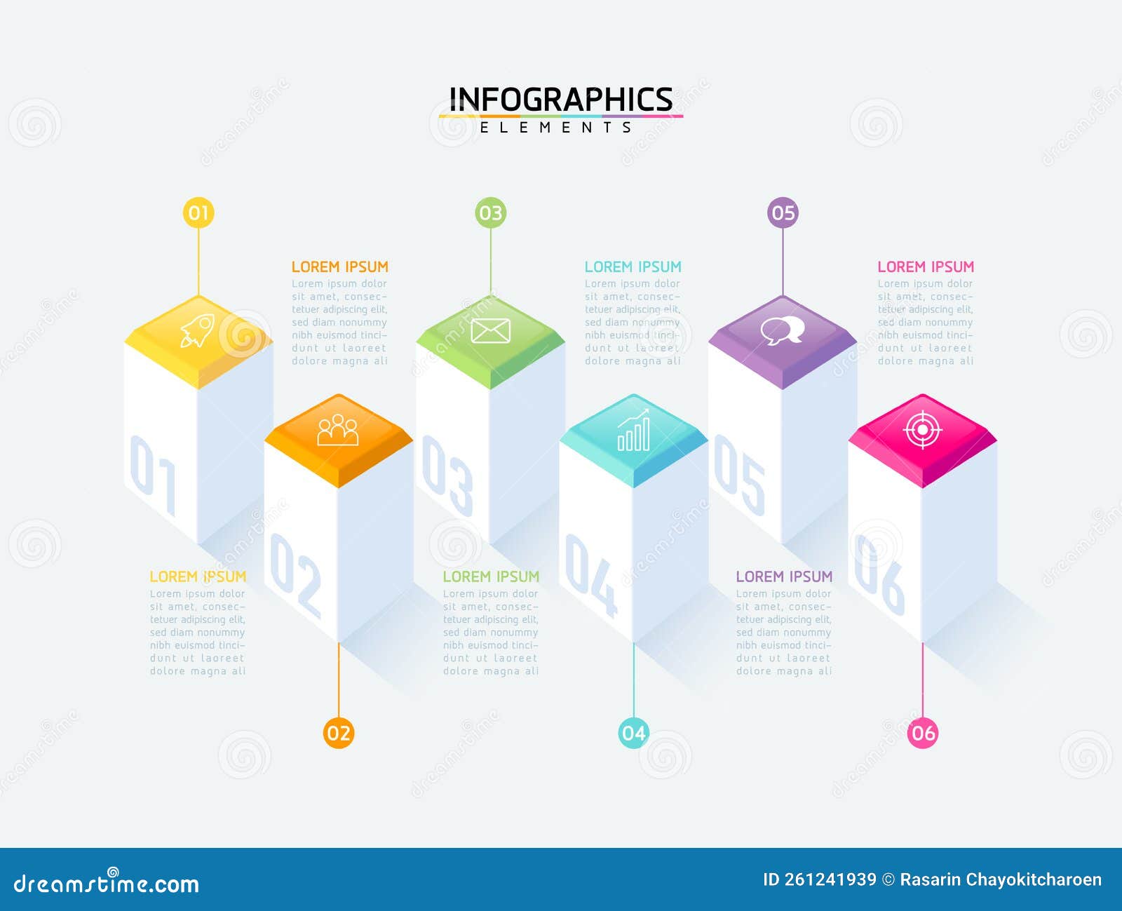 Connecting Steps Business Infographic Template Stock Vector ...