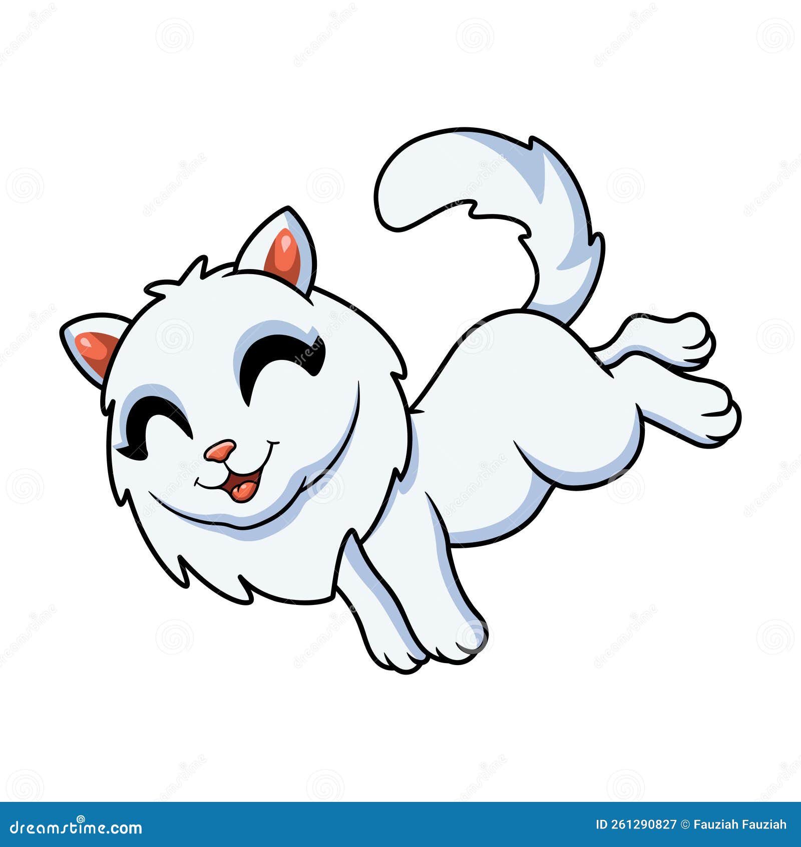 Cute Persian Cat Cartoon Jumping Stock Vector - Illustration of cartoon ...