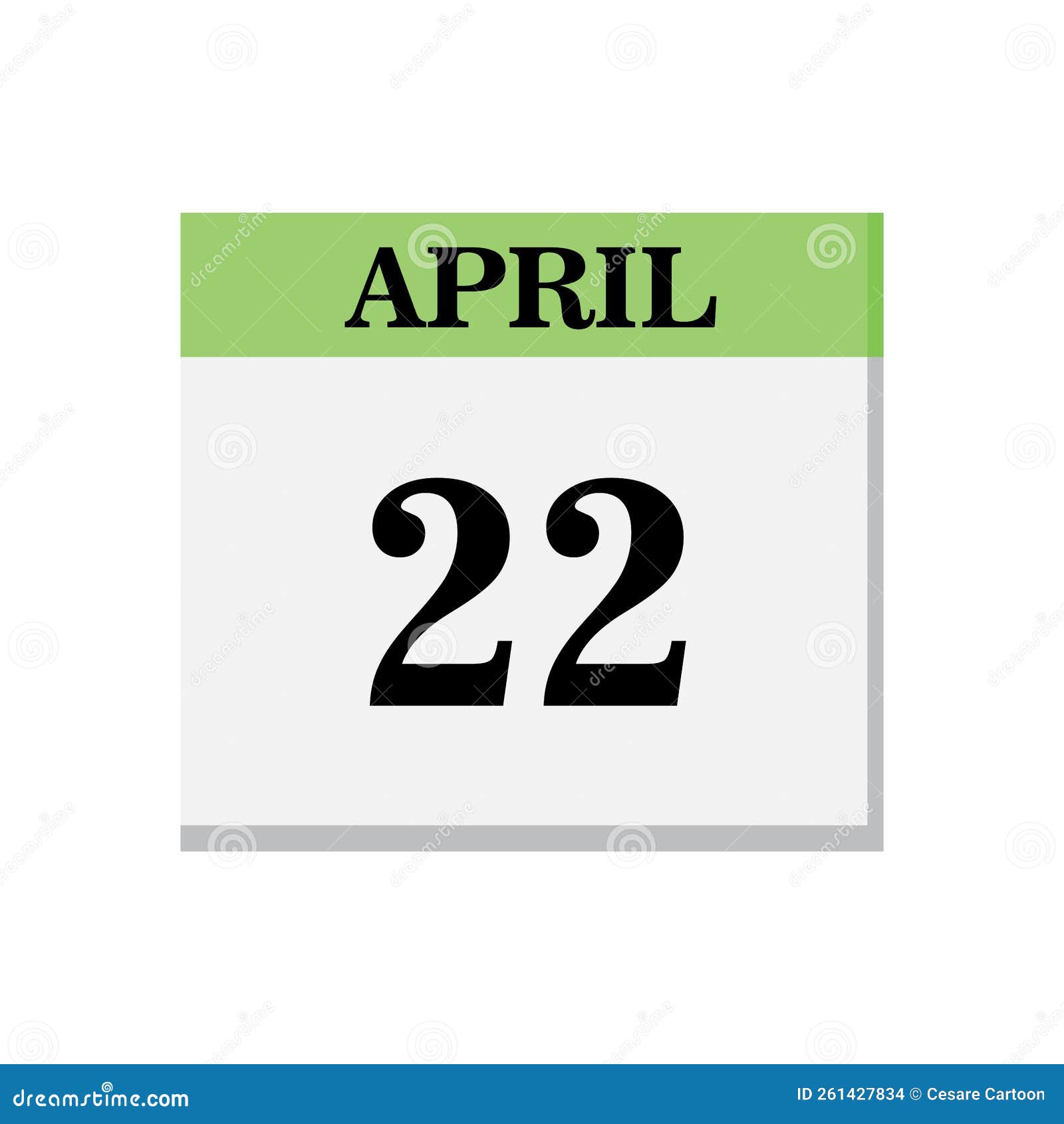 Cartoon earth day date stock vector. Illustration of logo - 261427834