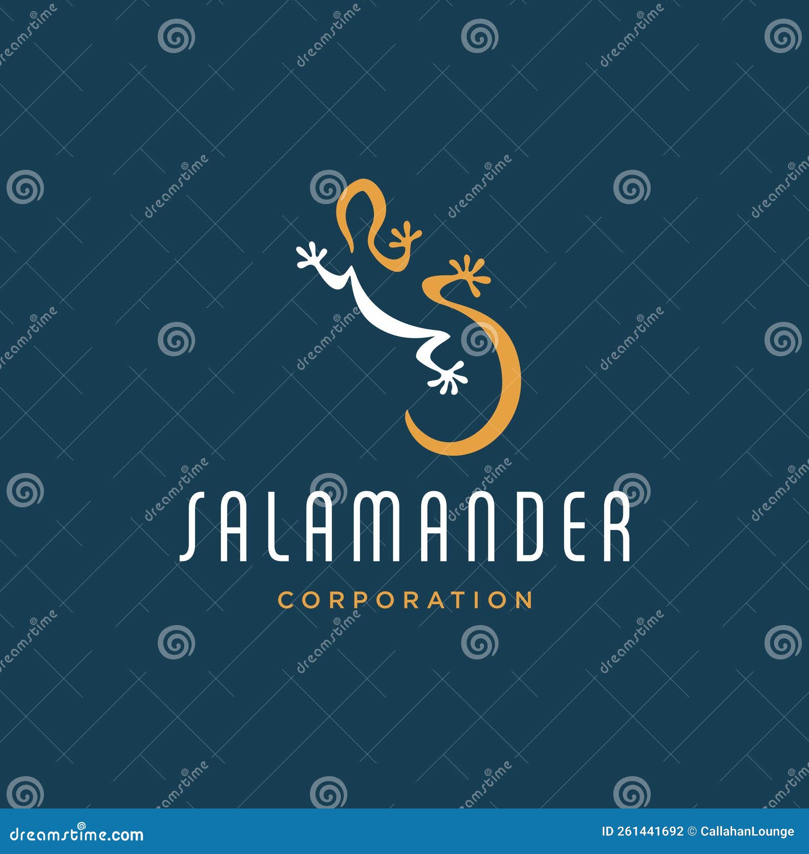 Original Salamander or Urodele Logo Concept Design. Stock Vector ...