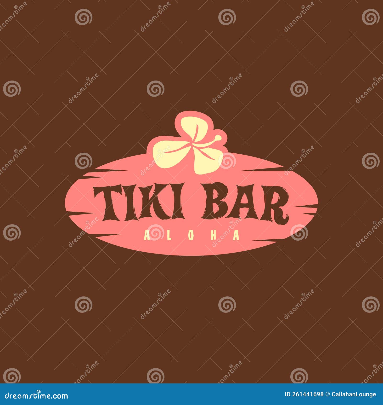 Vintage Style Exotic Tiki Bar Logo Concept Design Stock Vector ...