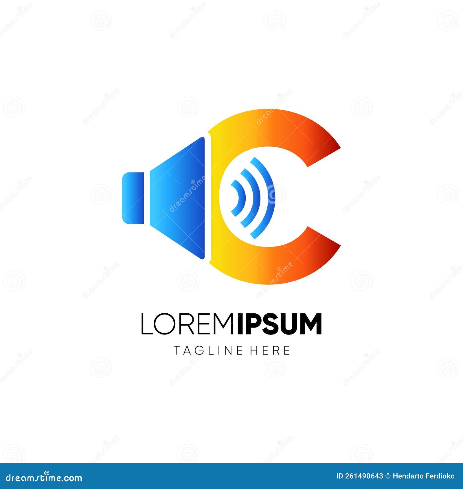 Letter C Speaker Logo Design Vector Icon Graphic Emblem Illustration ...