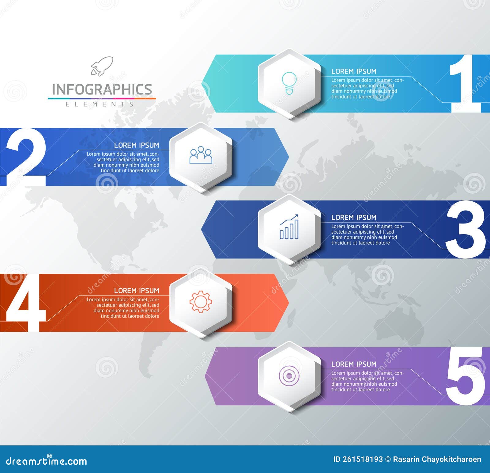 Connecting Steps Business Infographic Template Stock Vector ...
