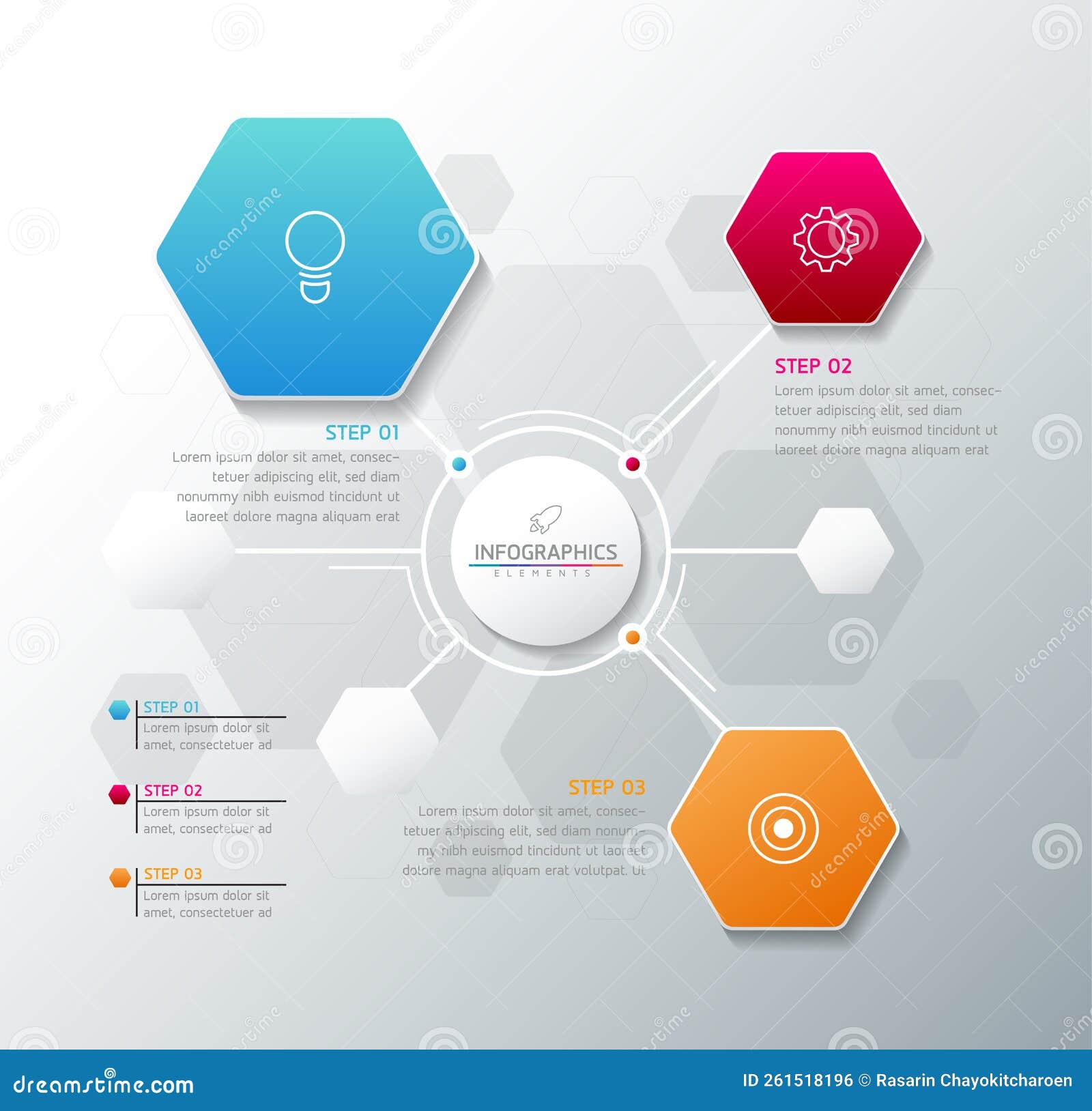 Connecting Steps Business Infographic Template Stock Vector ...