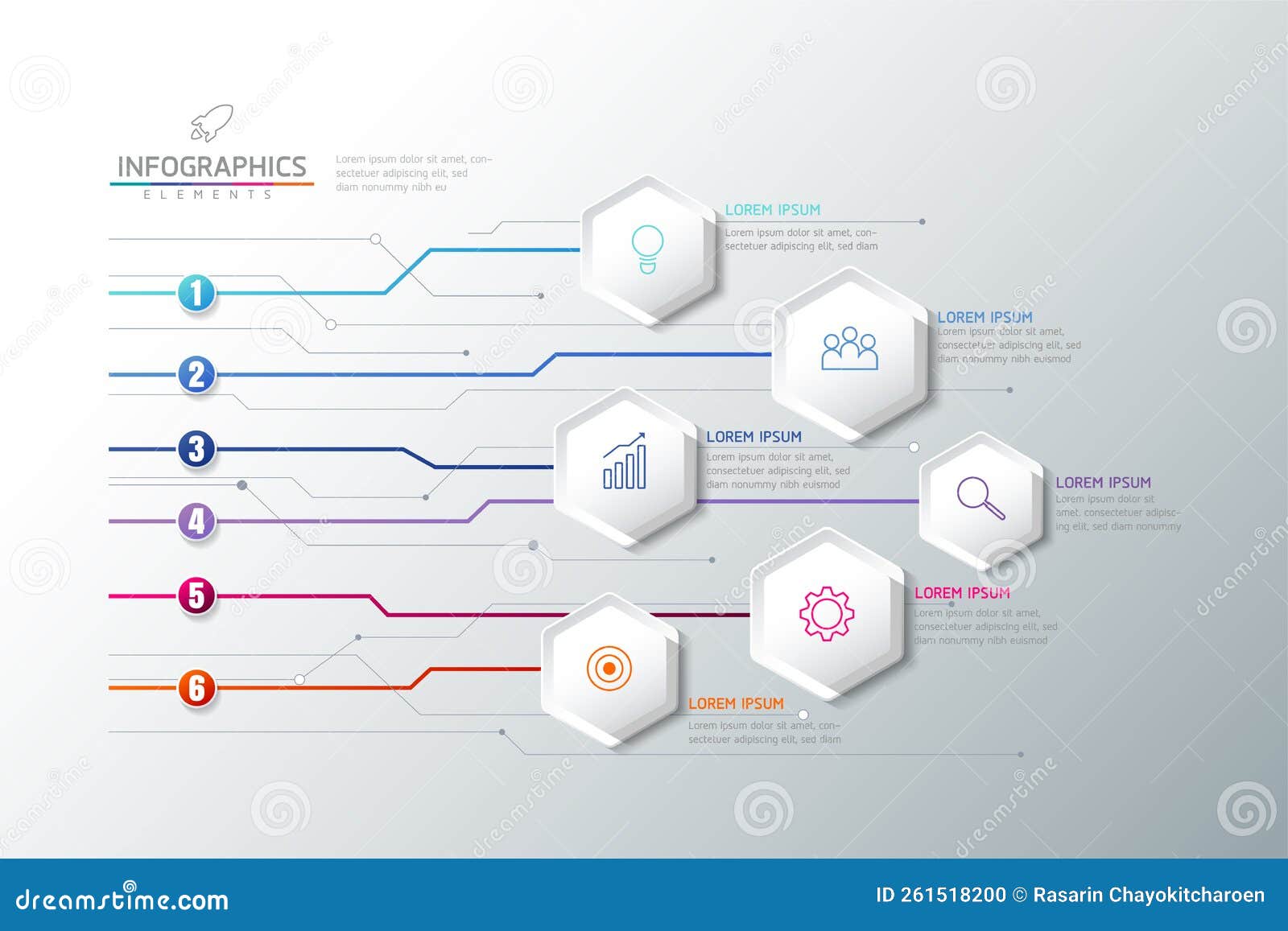 Connecting Steps Business Infographic Template Stock Vector ...