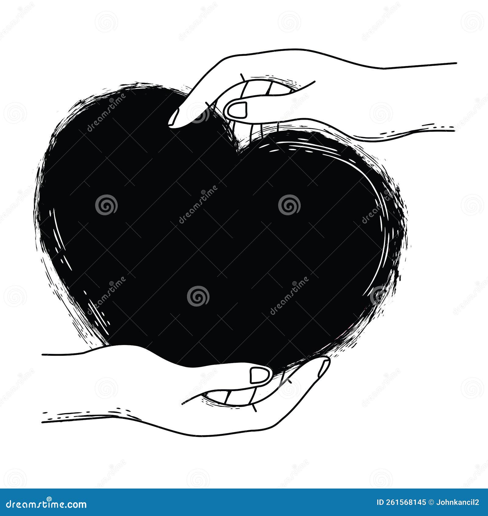 BW Sketch of Love Symbol stock illustration. Illustration of family ...