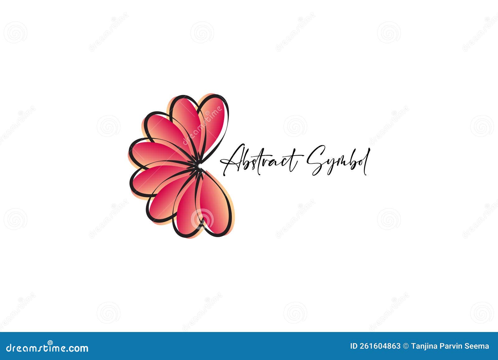 Abstract Dynamic Shape Symbol Stock Illustration - Illustration of ...