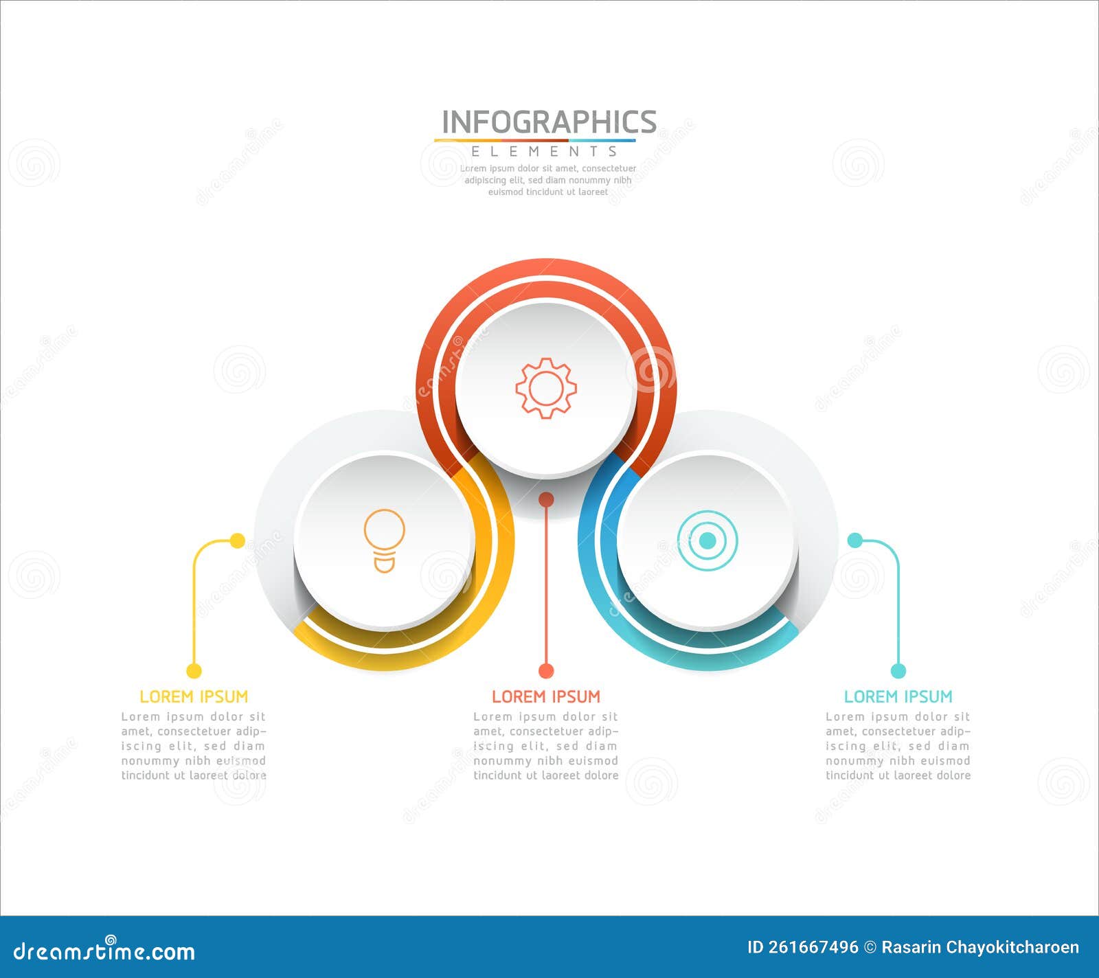 Circular Connection Steps Infographic Template Stock Vector ...