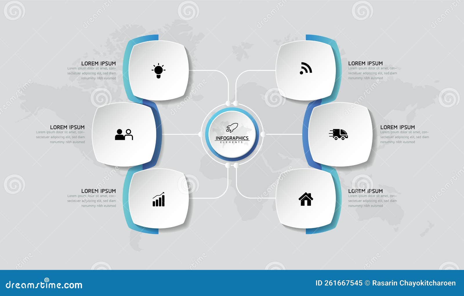 Connecting Steps Business Infographic Template Stock Vector ...