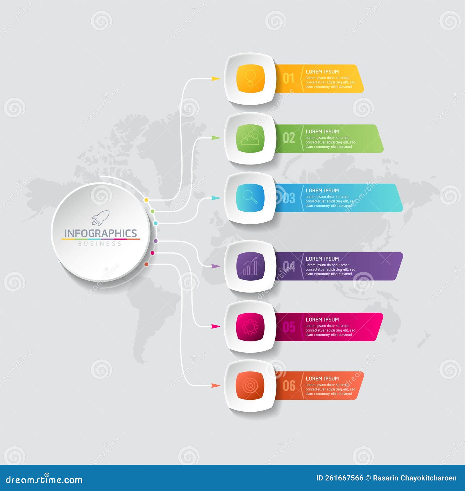 Connecting Steps Business Infographic Template Stock Vector ...