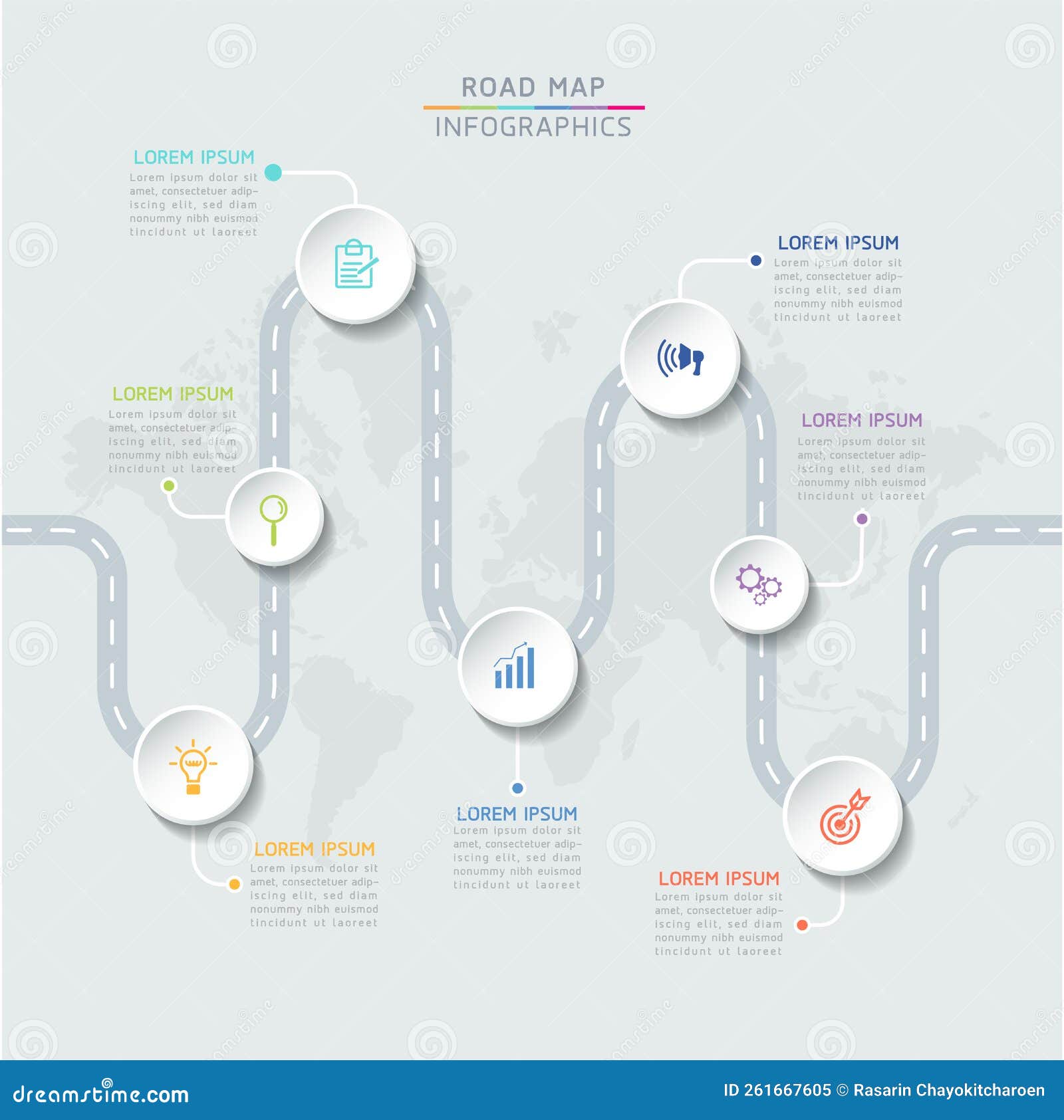 Circular Connection Steps Infographic Template Stock Vector ...
