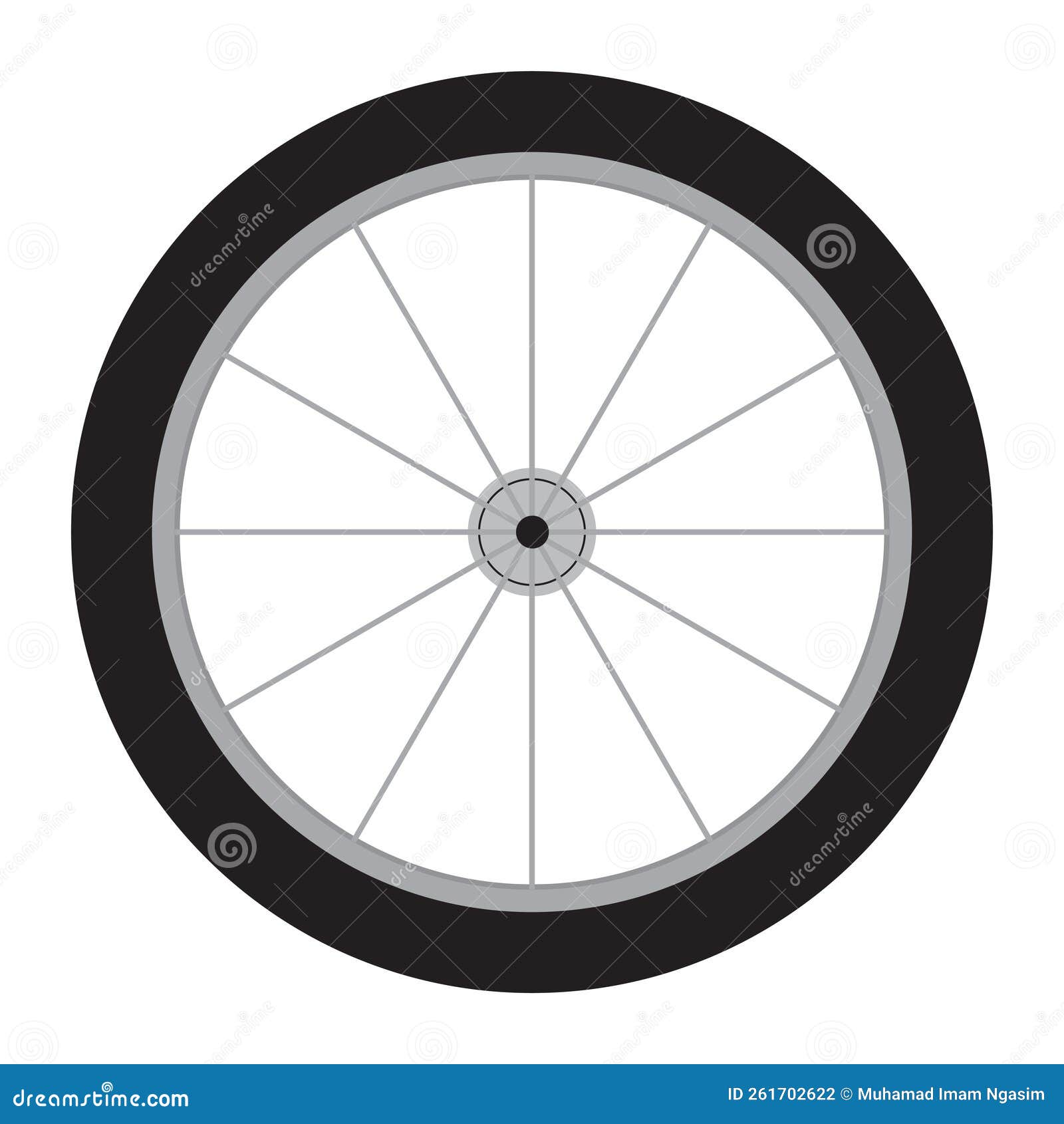 Bicycle Wheel Vektor stock vector. Illustration of beautiful - 261702622