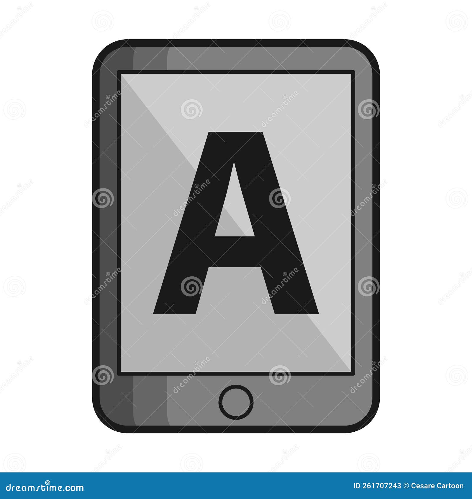 Cartoon e-reader stock vector. Illustration of news - 261707243