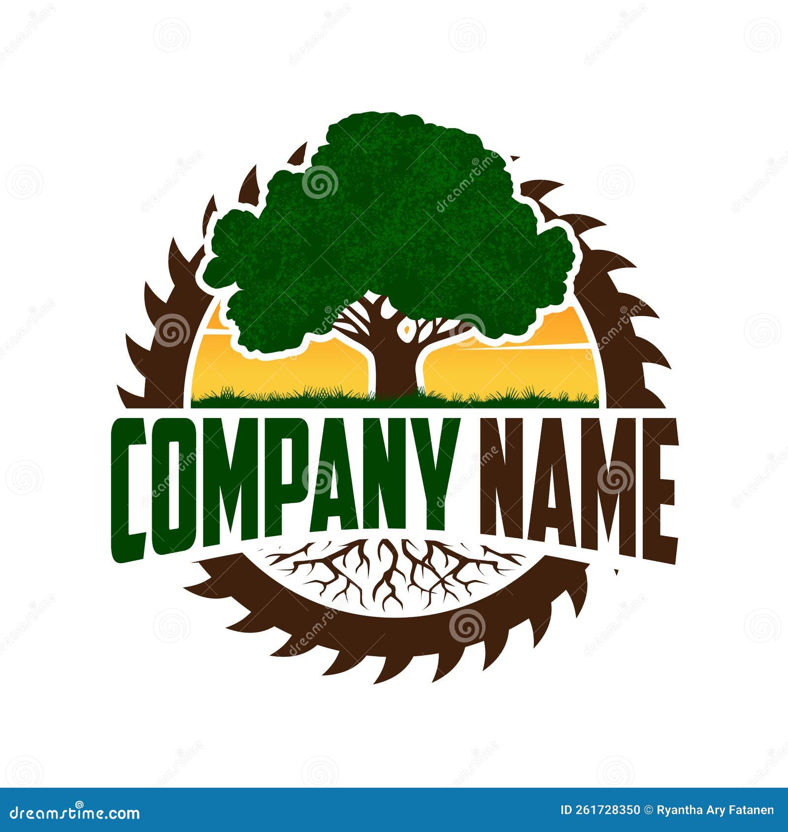 Tree Logging Logo, Wood Cutter Logo Vector Illustration | CartoonDealer ...