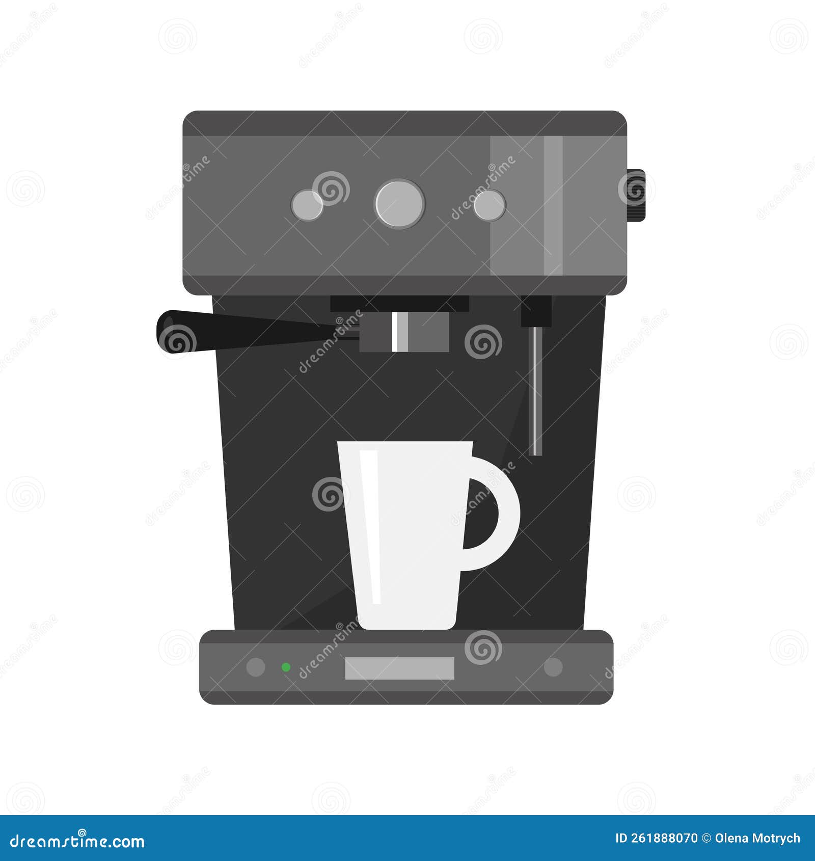 Vector Graphic Coffee Machine on White Background. Kitchen Applience ...