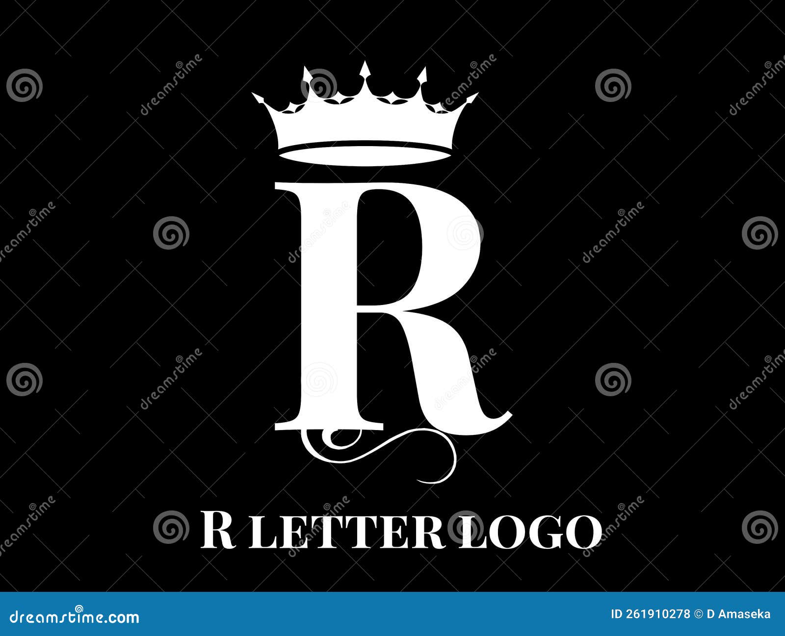R Letter Luxury Logo Design Template Vector Stock Vector - Illustration ...