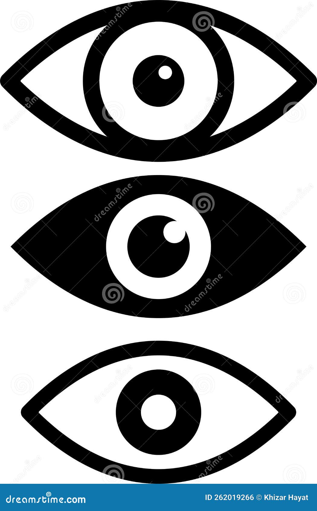 Set Eye Icons. Group Eyesight Symbol. Retina Scan Eye. Collection ...